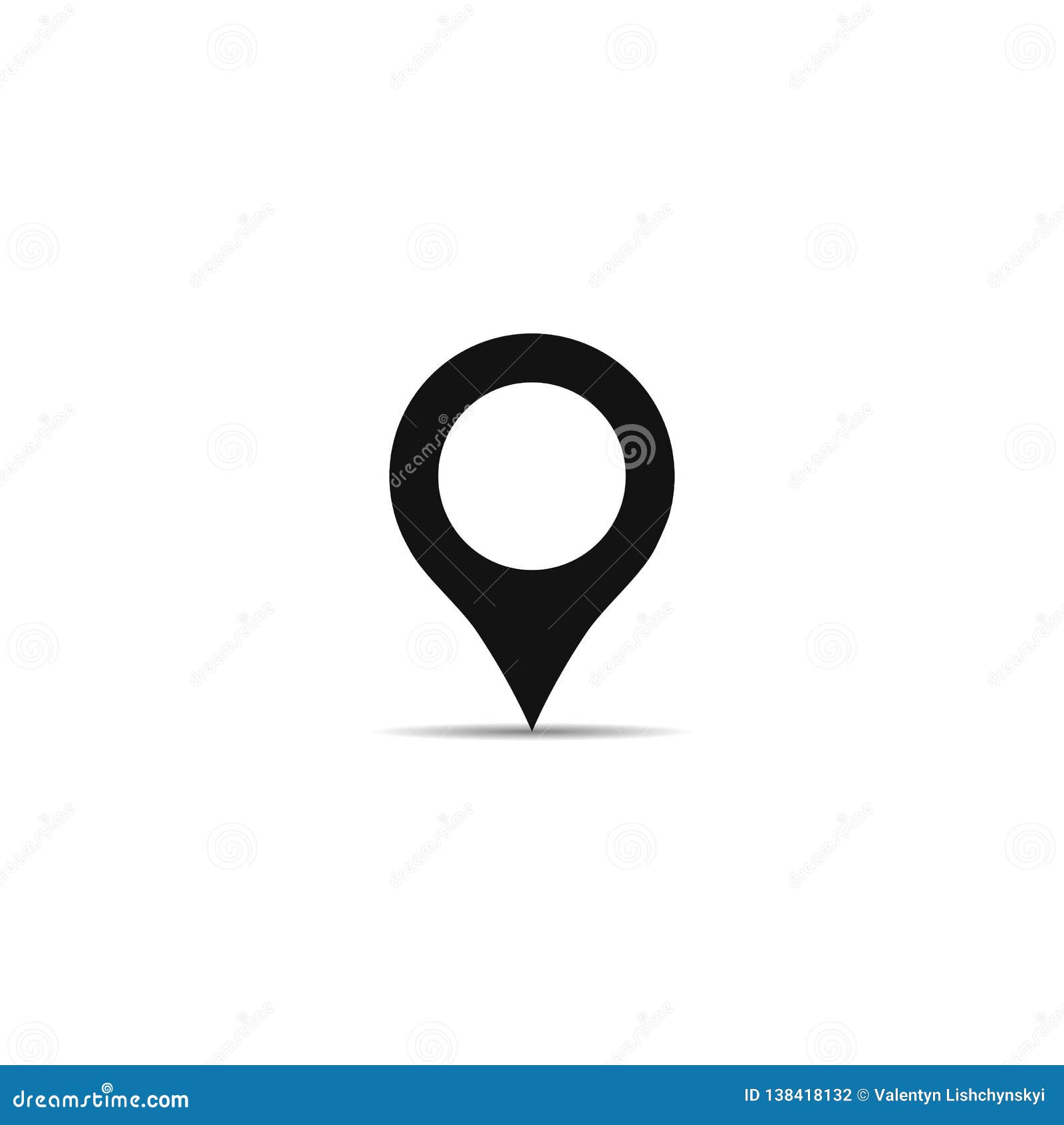 Location Icon Vector on White Background EPS10 Stock Illustration ...