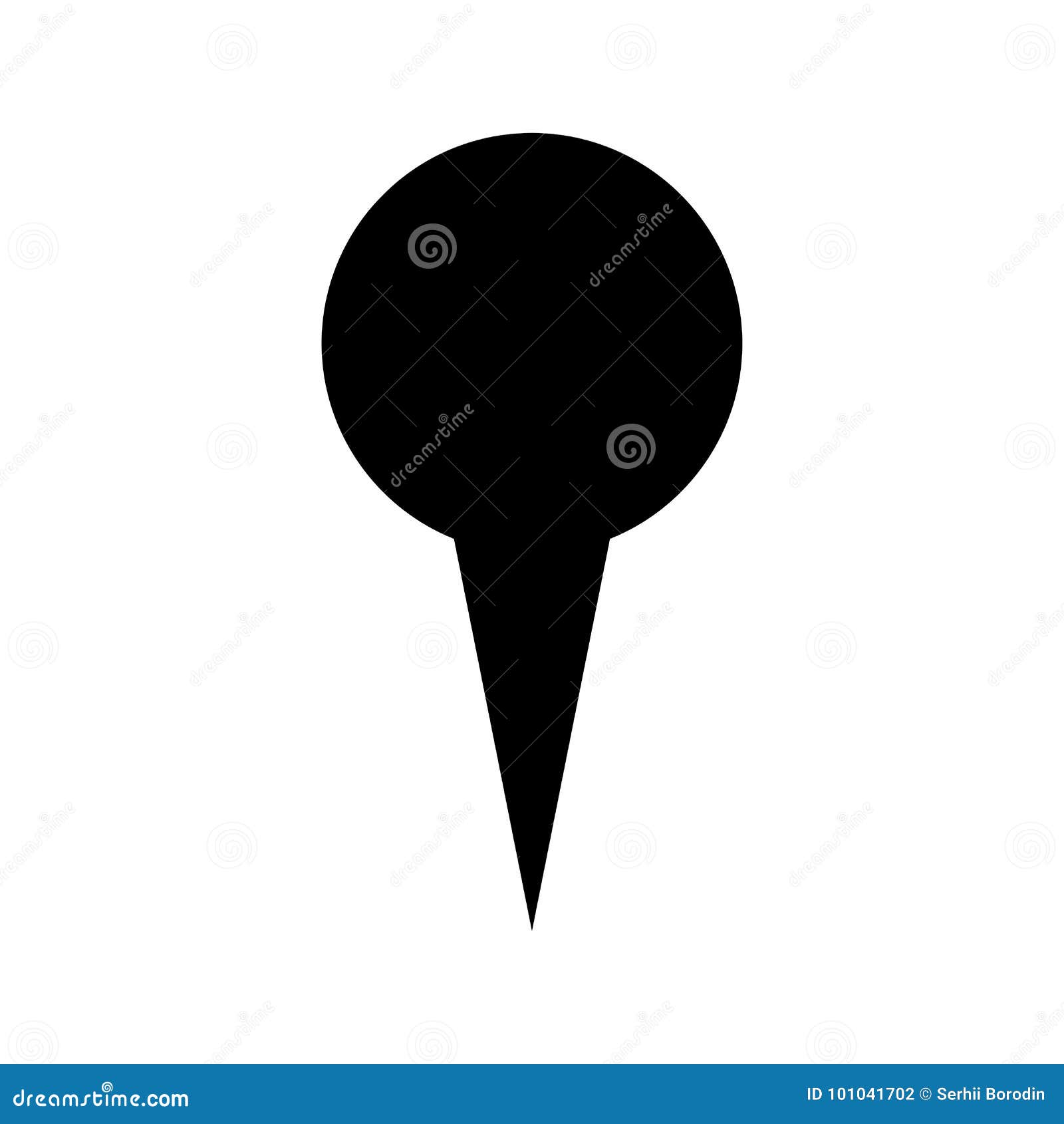 Location Indicator or Pin Black Icon . Stock Vector - Illustration of ...