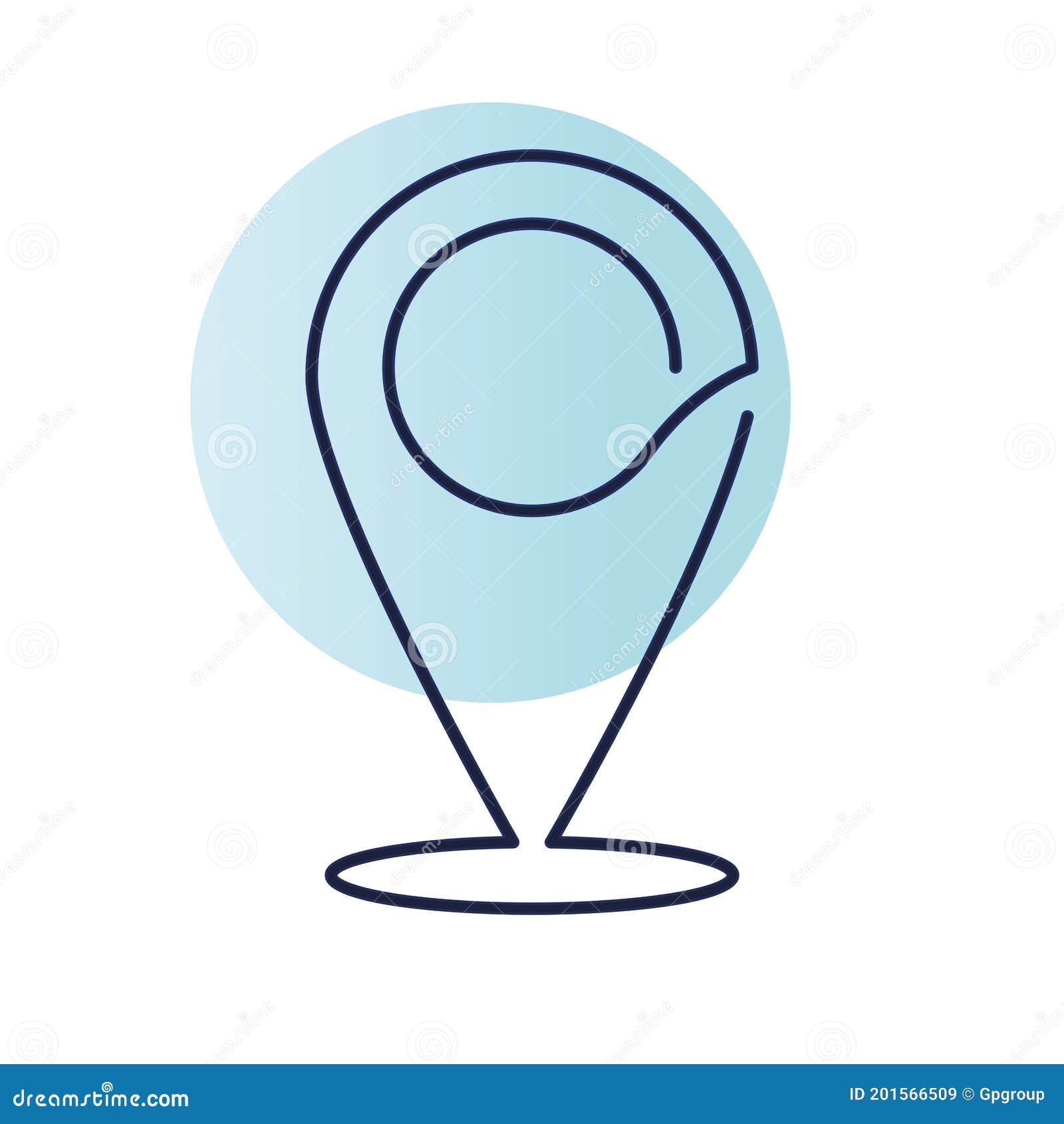 Location Indicator Symbol One Line Style Stock Vector - Illustration of ...