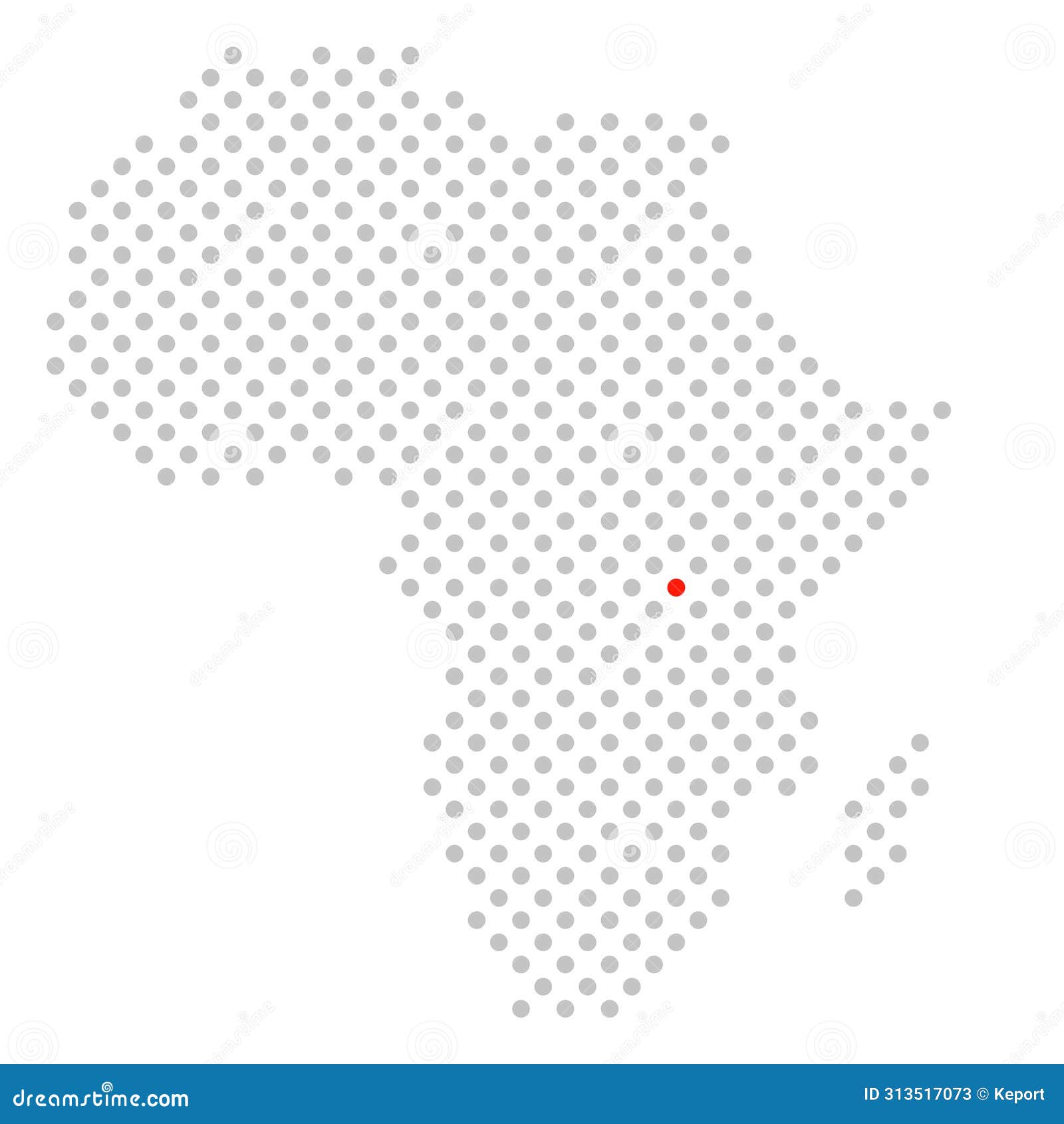 Location of Kigali in Rwanda: Dotted Map of Africa Stock Illustration ...