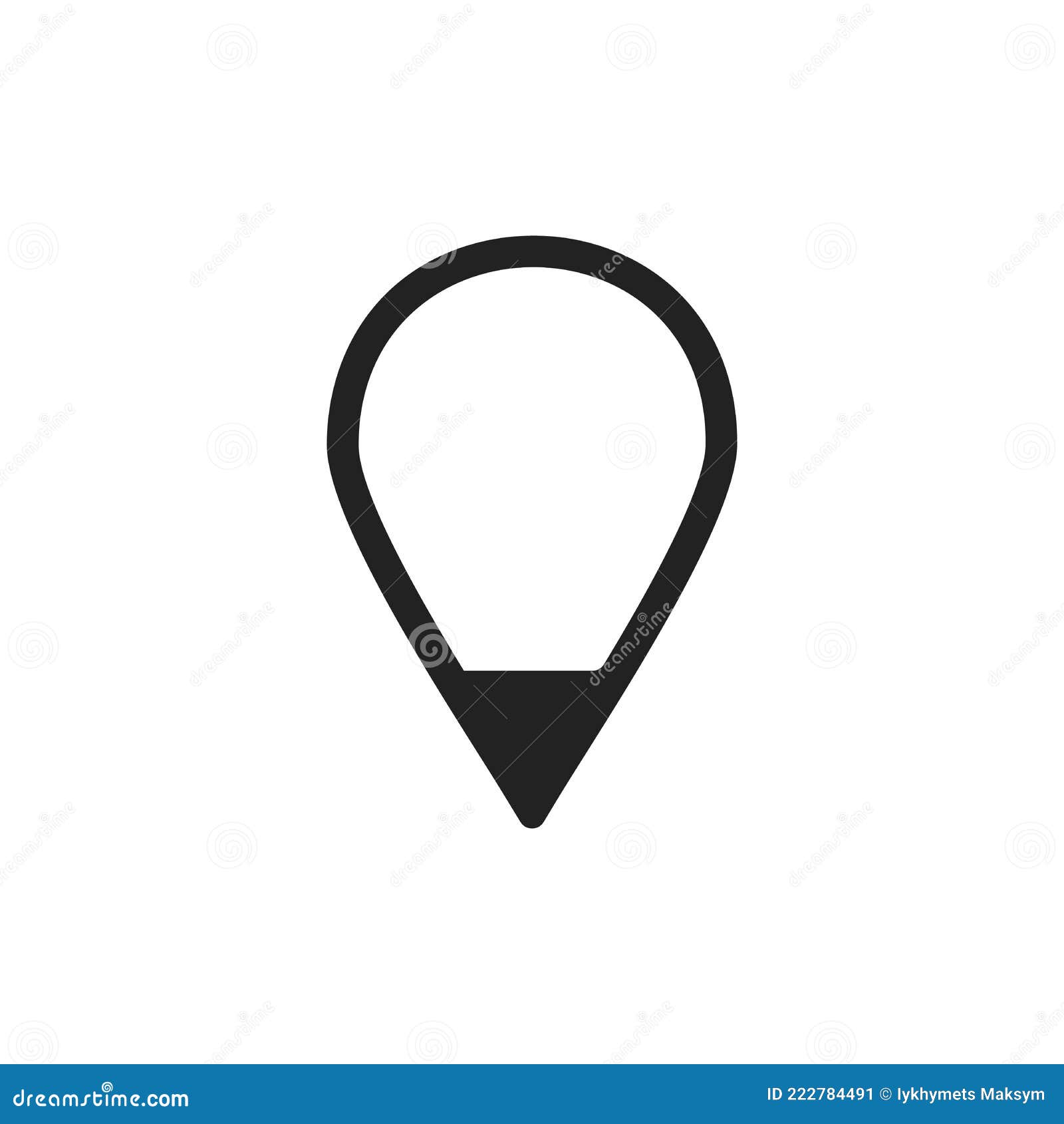 Location Line Art Vector Icon Ui Icon Vector on White Background Stock ...