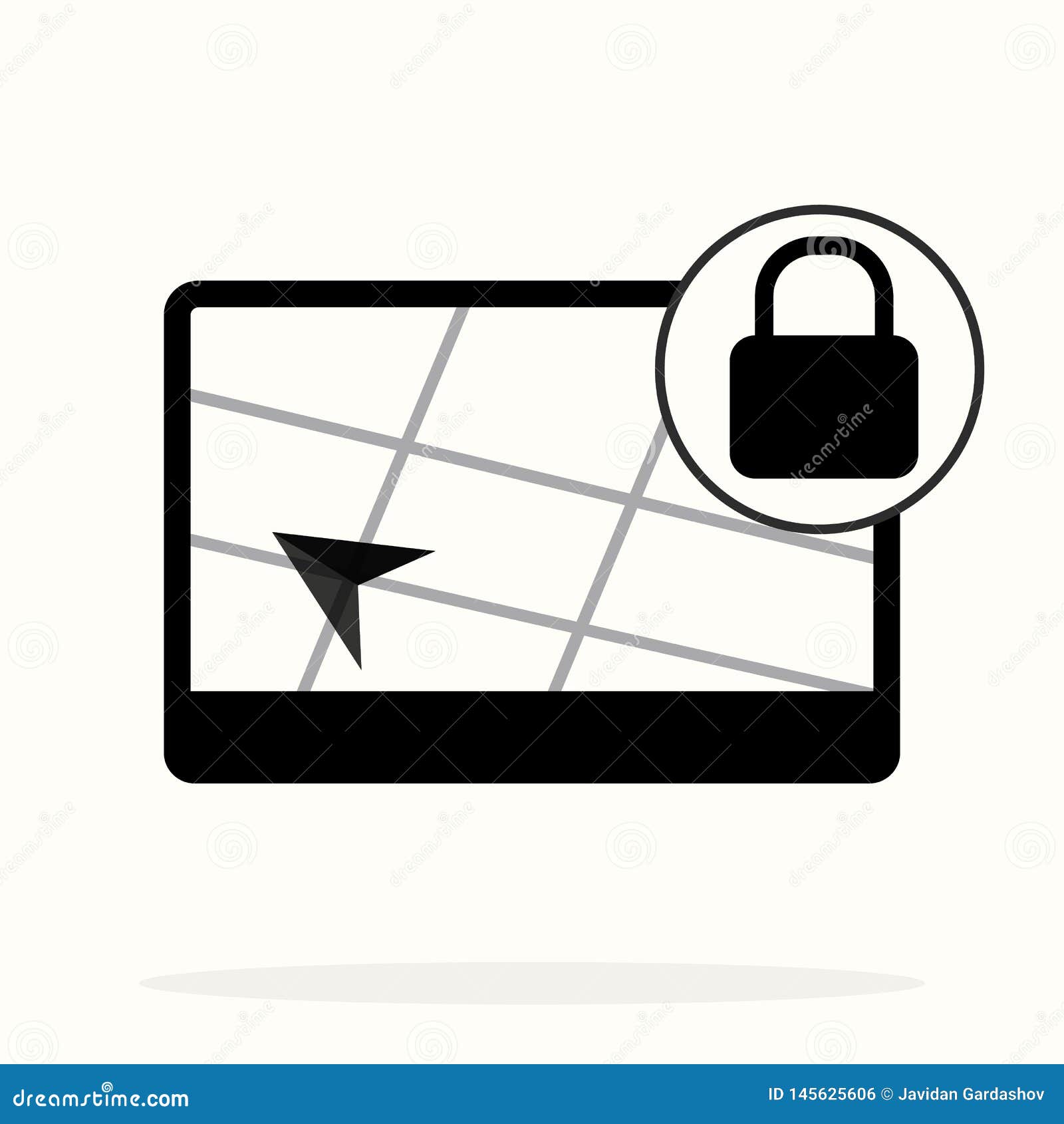 Location, Locked, Vector Icon. Gps Navigation Lock. Can Be Used for Web ...