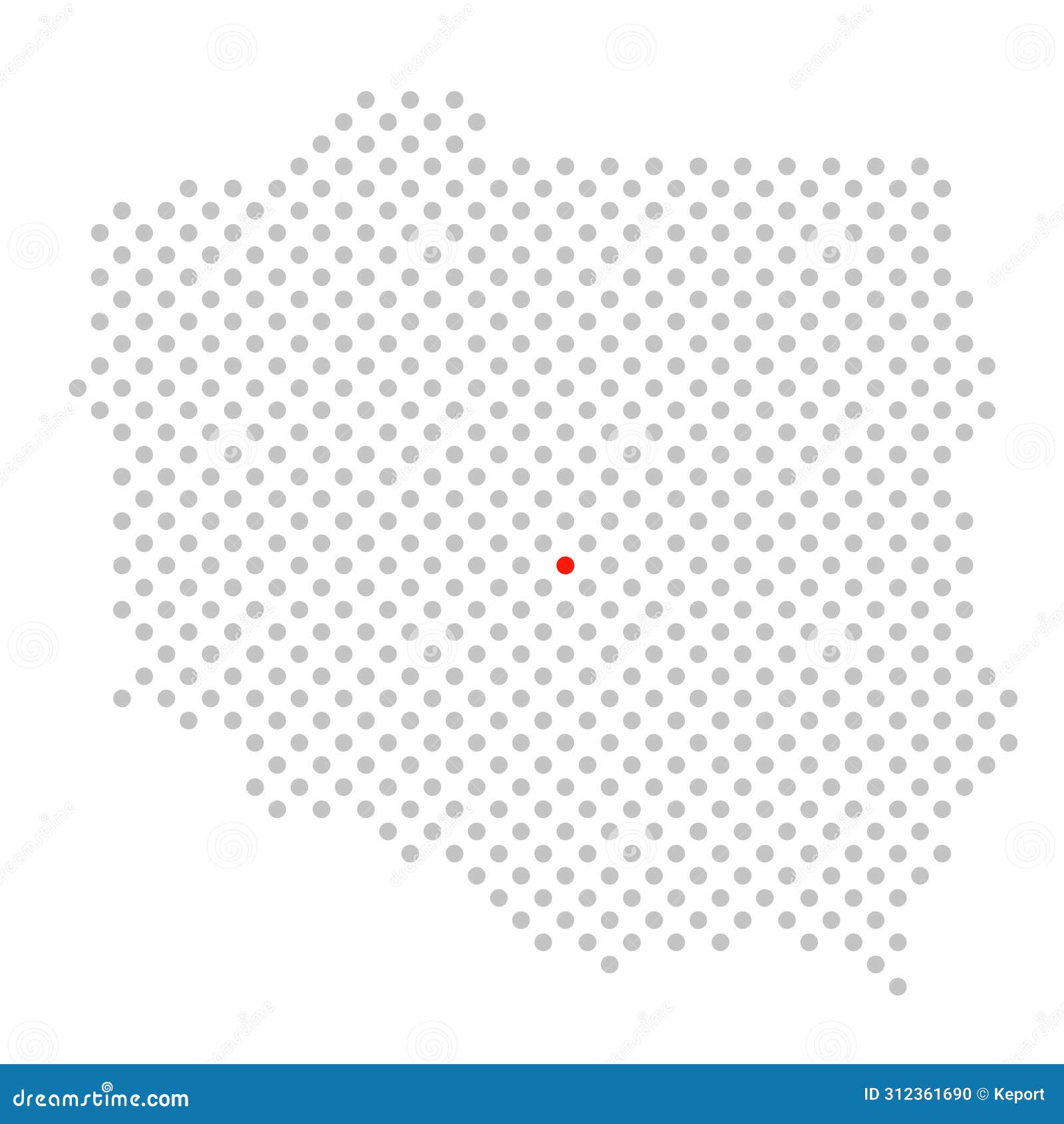 Location of Lodz in Poland: Map of with Dots Stock Illustration ...