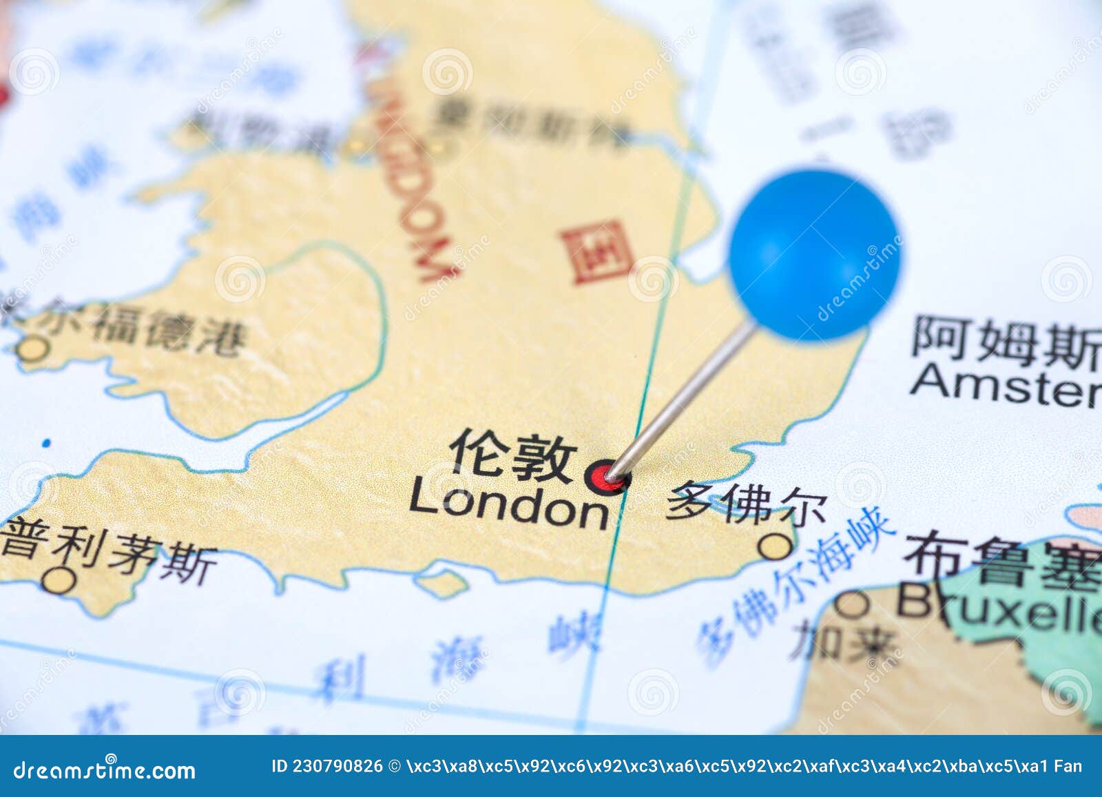 The Location of London on the Map Stock Photo - Image of location, look ...
