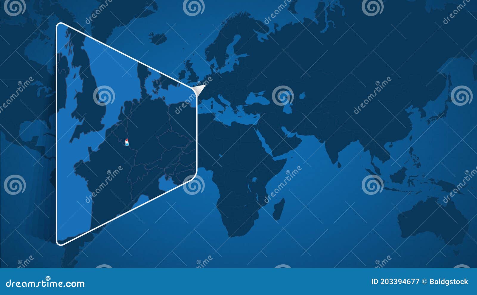 Location of Luxembourg on the World Map with Enlarged Map of Luxembourg ...