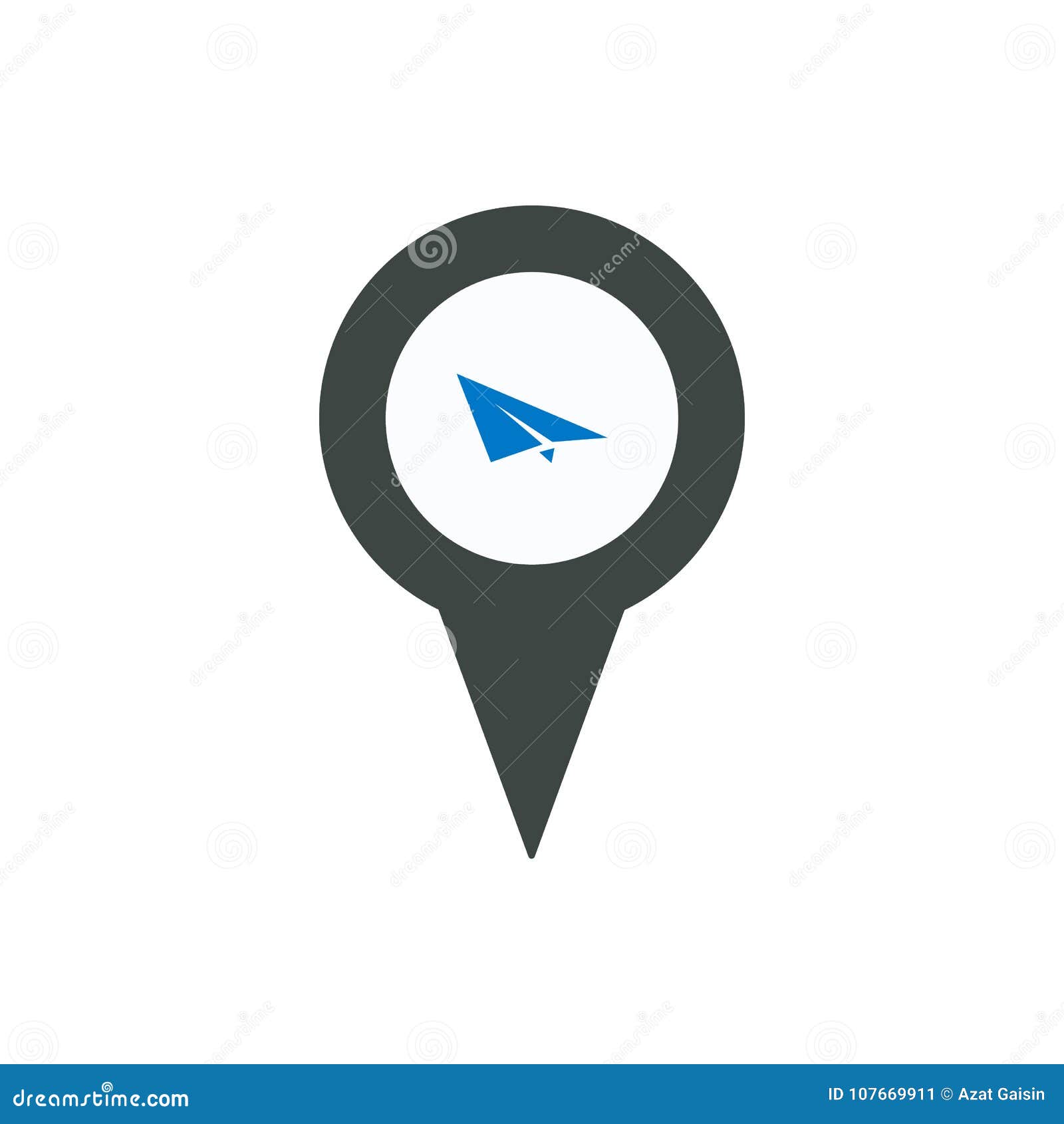 Location Mail Marker Message Pin Pointer Send Icon Stock Vector ...