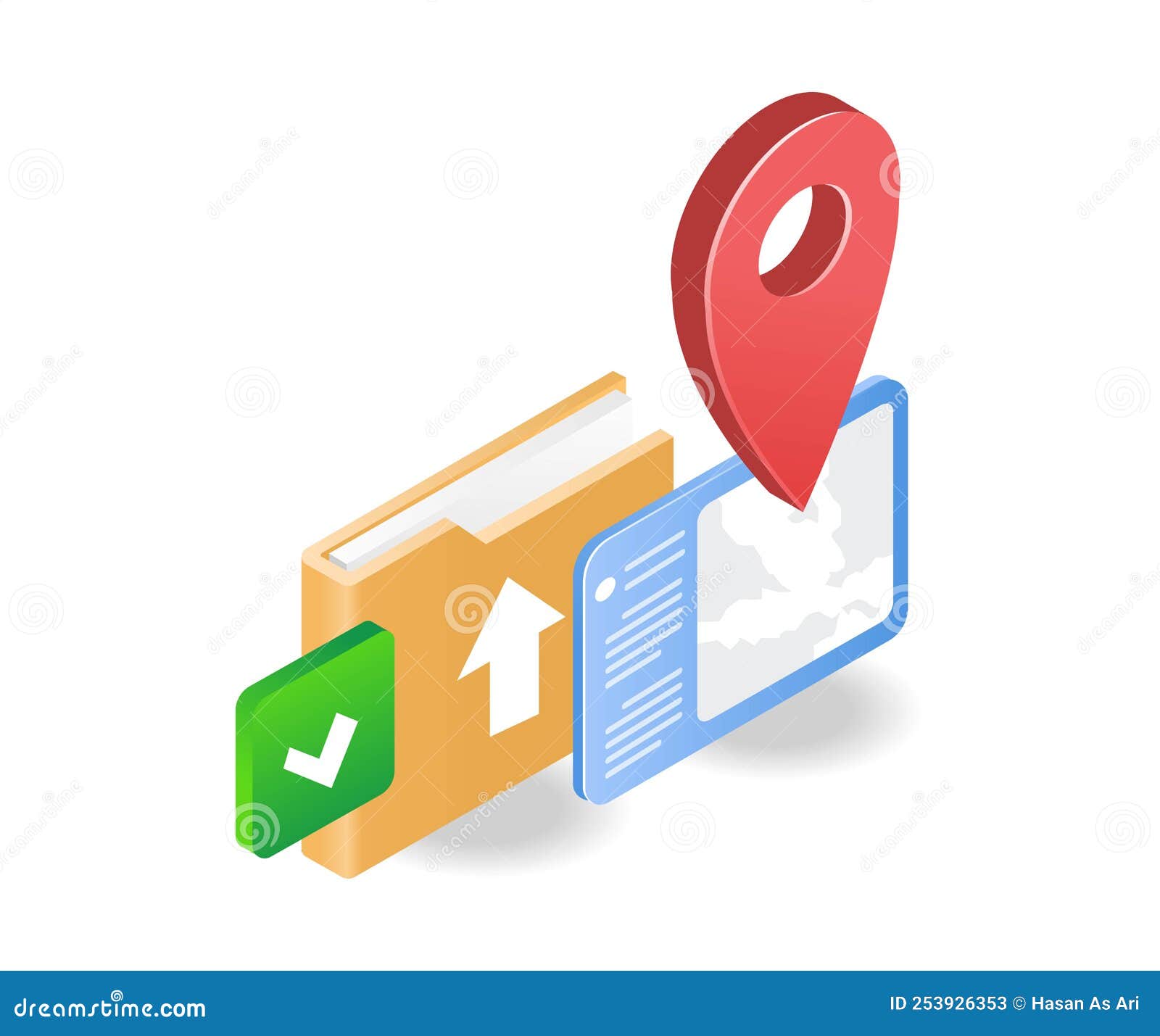 Location Map Application Folder Delivery Stock Illustration ...
