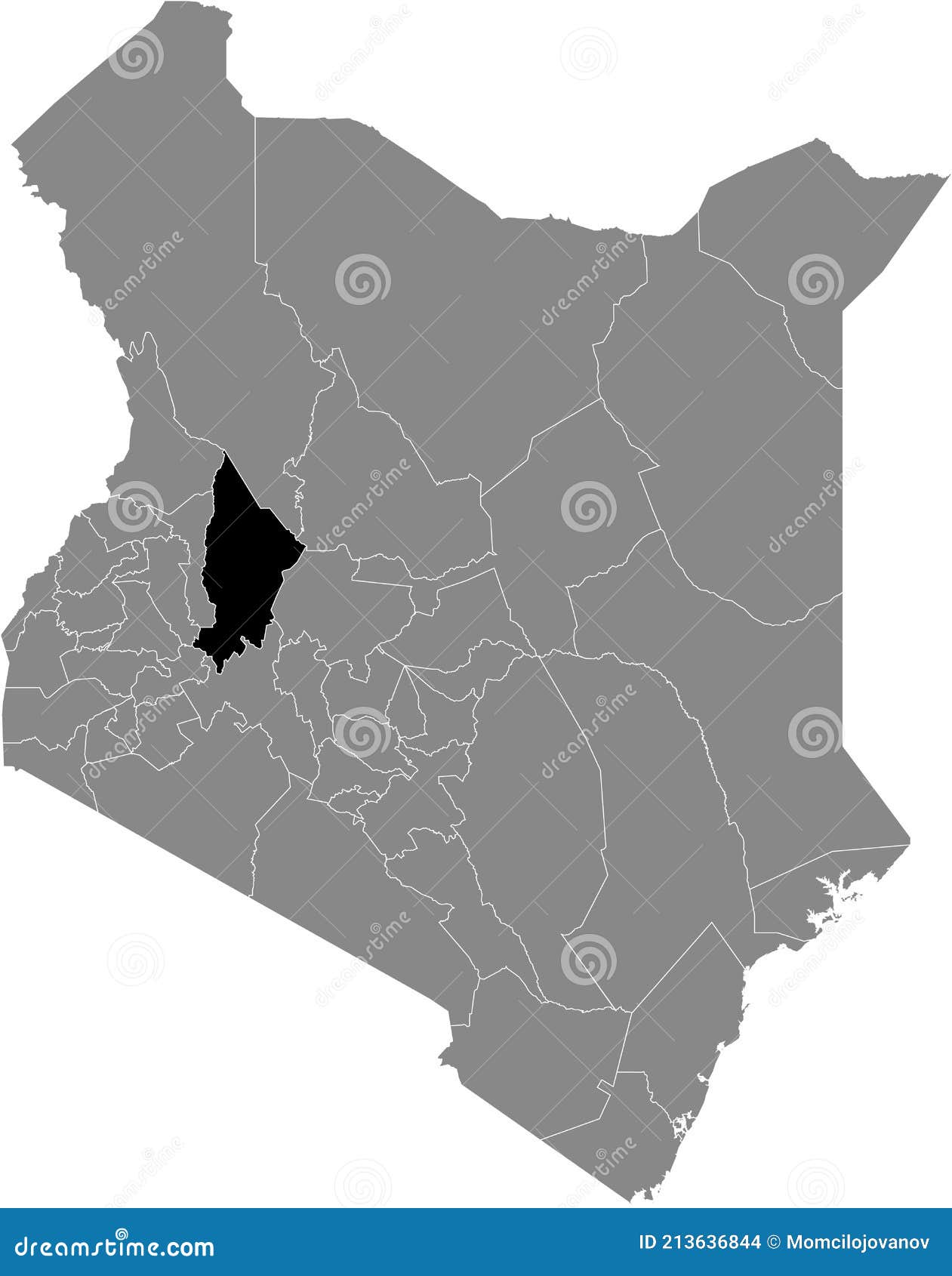 Location Map of the Baringo County of Kenya Stock Vector - Illustration ...