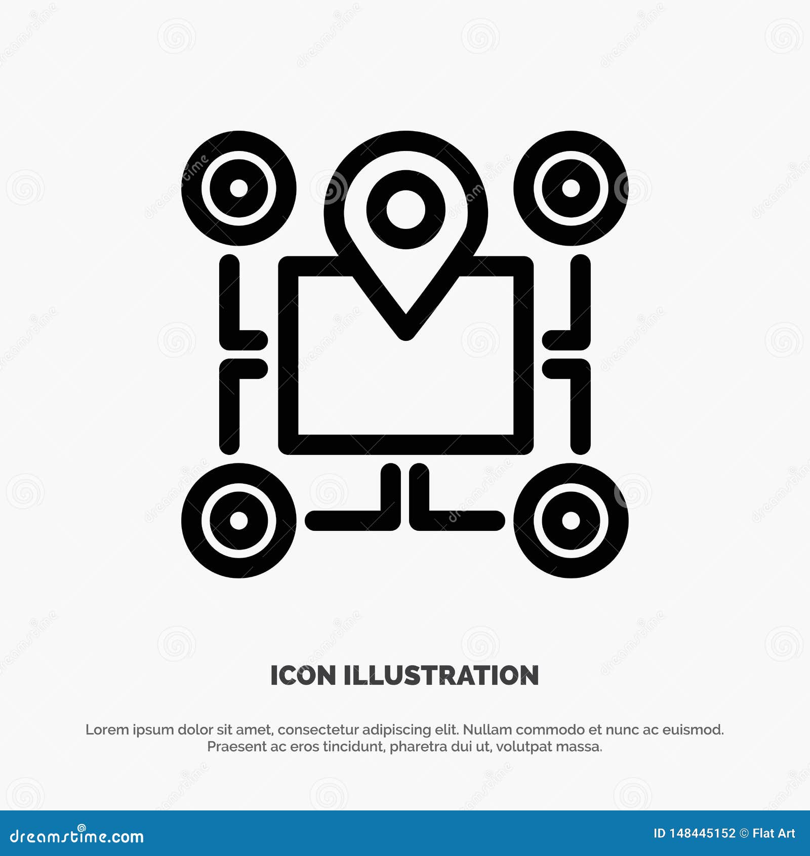 Location, Map, Chip, Area, Pointer, Line Icon Vector Stock Vector ...