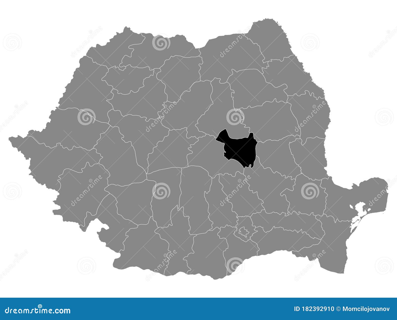 Location Map of County Covasna Stock Vector - Illustration of romanian ...