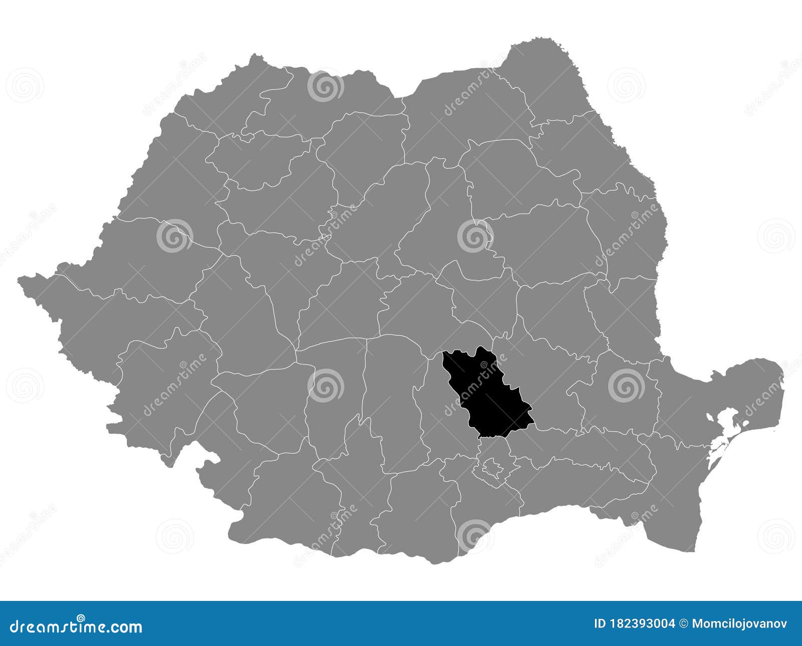 Location Map of County Prahova Stock Vector - Illustration of covasna ...