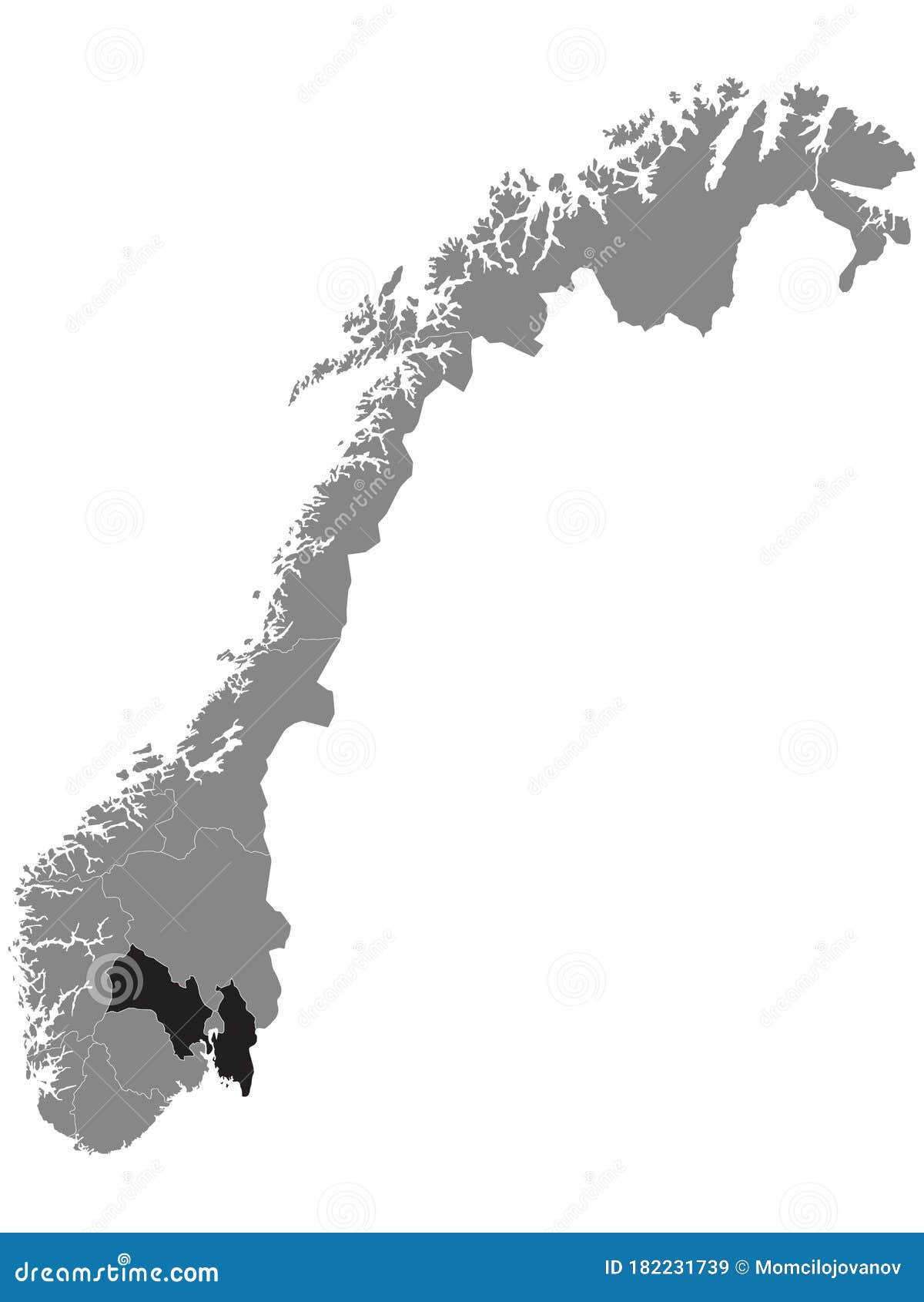 Location Map of County Viken Stock Vector - Illustration of vestfold ...