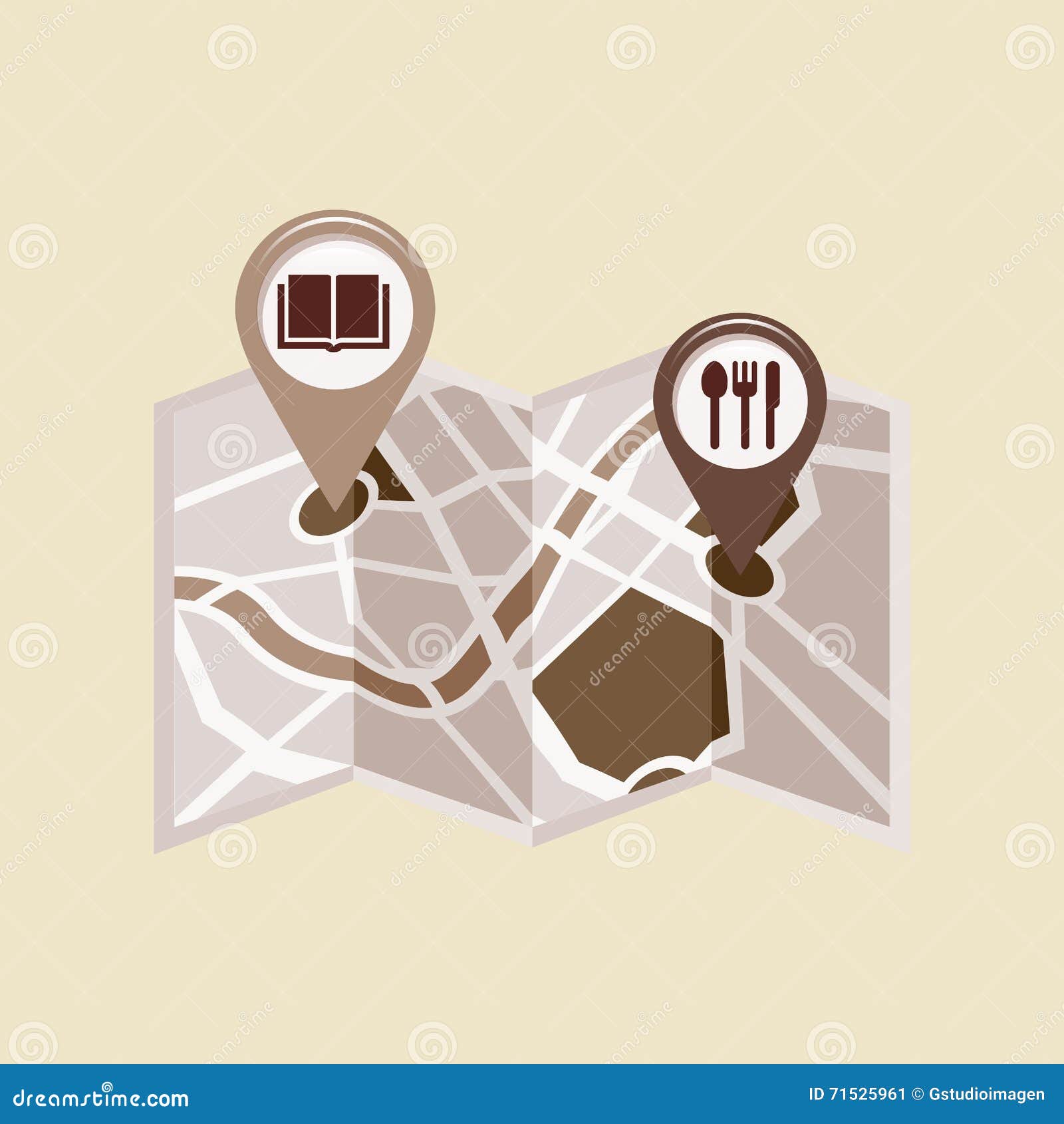 Location on map design stock illustration. Illustration of modern ...