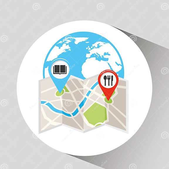 Location on map design stock illustration. Illustration of place - 71527922