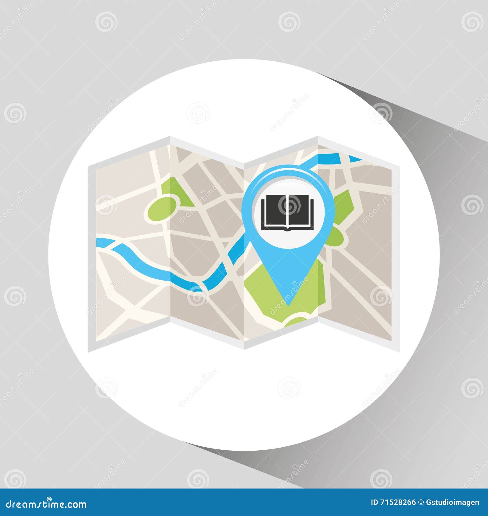 Location on map design stock illustration. Illustration of flat - 71528266