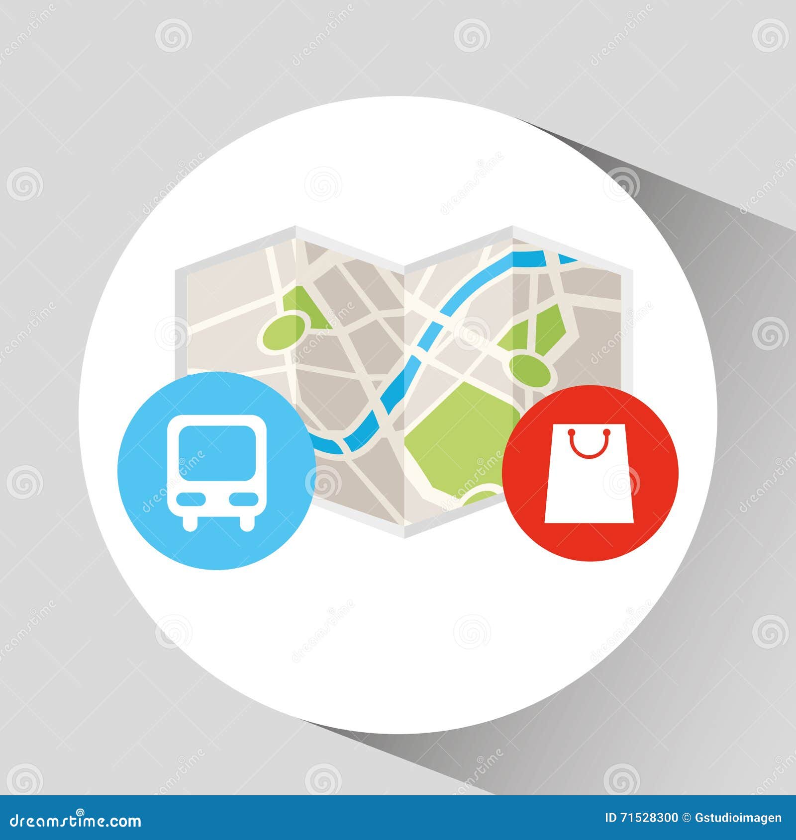 Location on map design stock illustration. Illustration of flat - 71528300