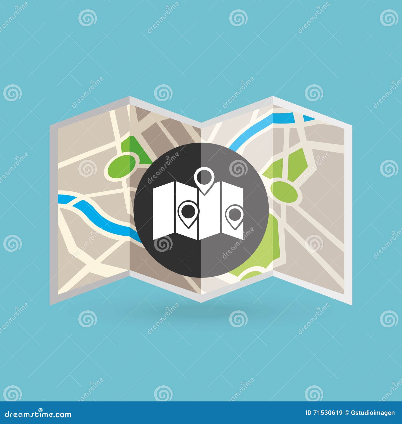 Location on map design stock illustration. Illustration of location ...