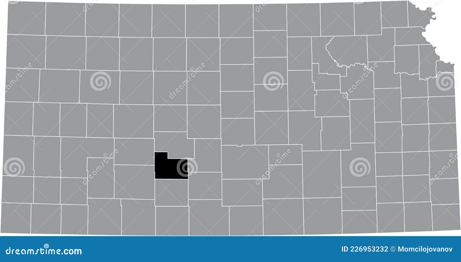 Location Map of the Edwards County of Kansas, USA Stock Vector ...