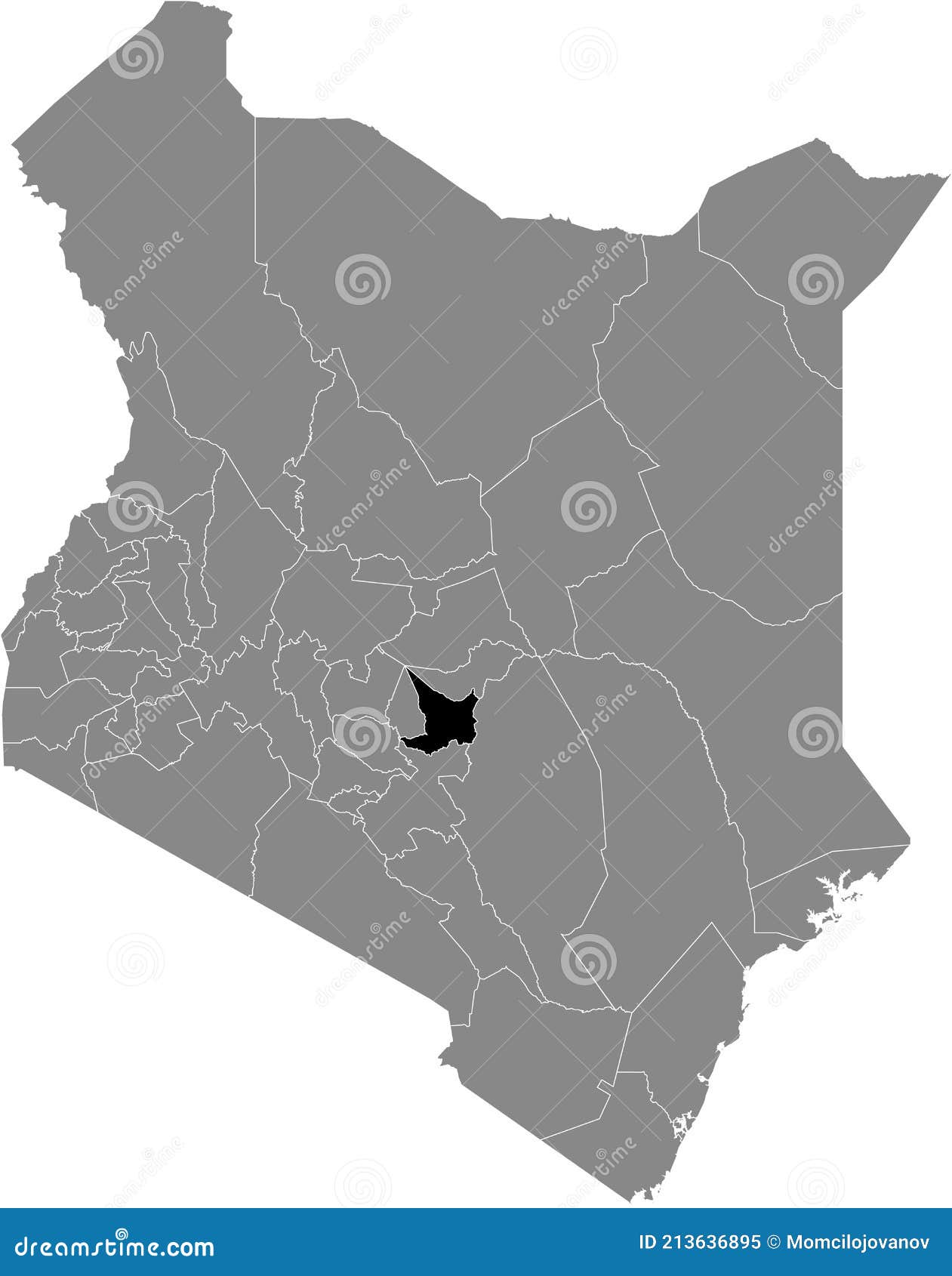 Location Map of the Embu County of Kenya Stock Vector - Illustration of ...
