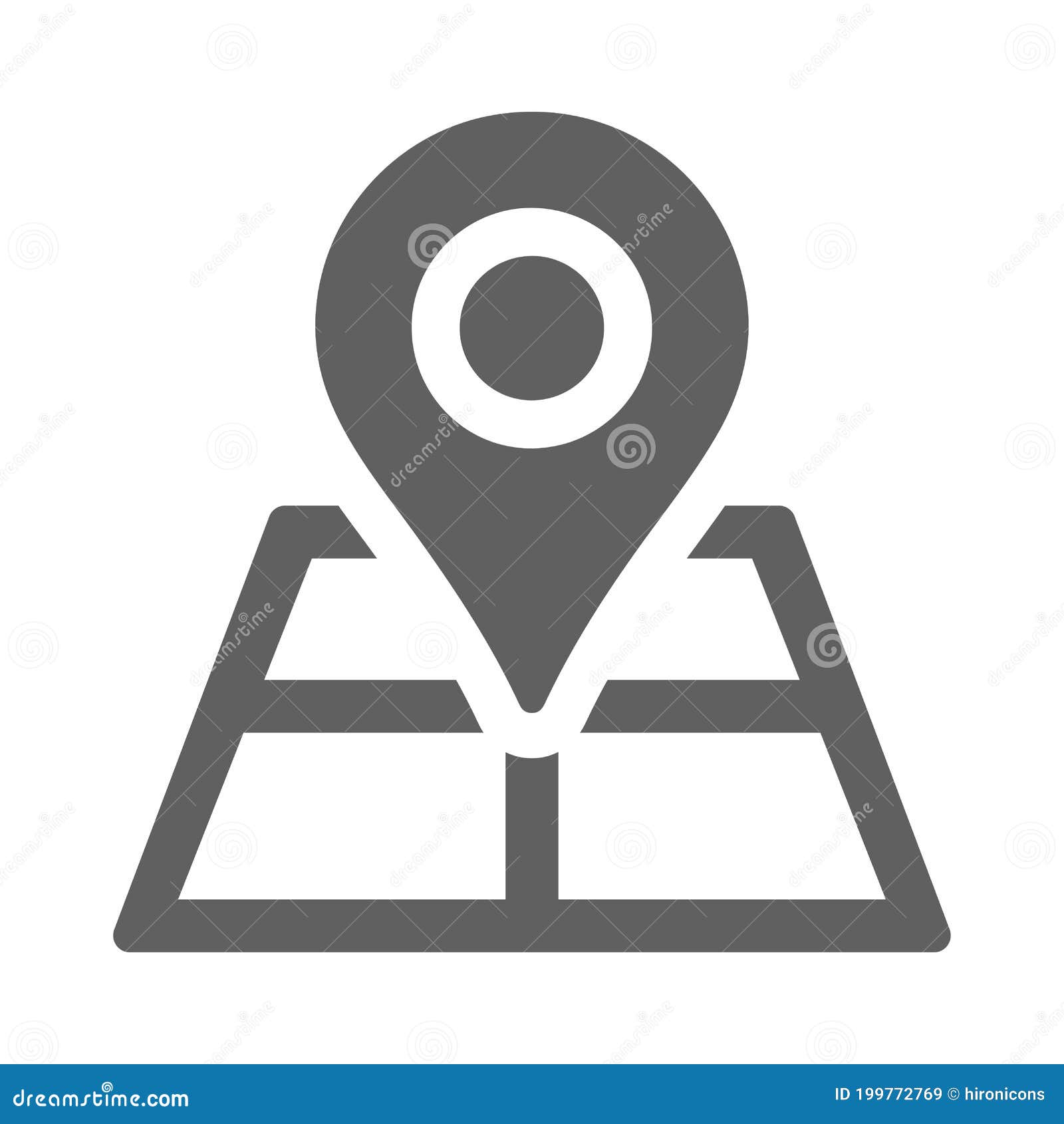 Location Map Icon. Gray Color Stock Vector - Illustration of flat ...