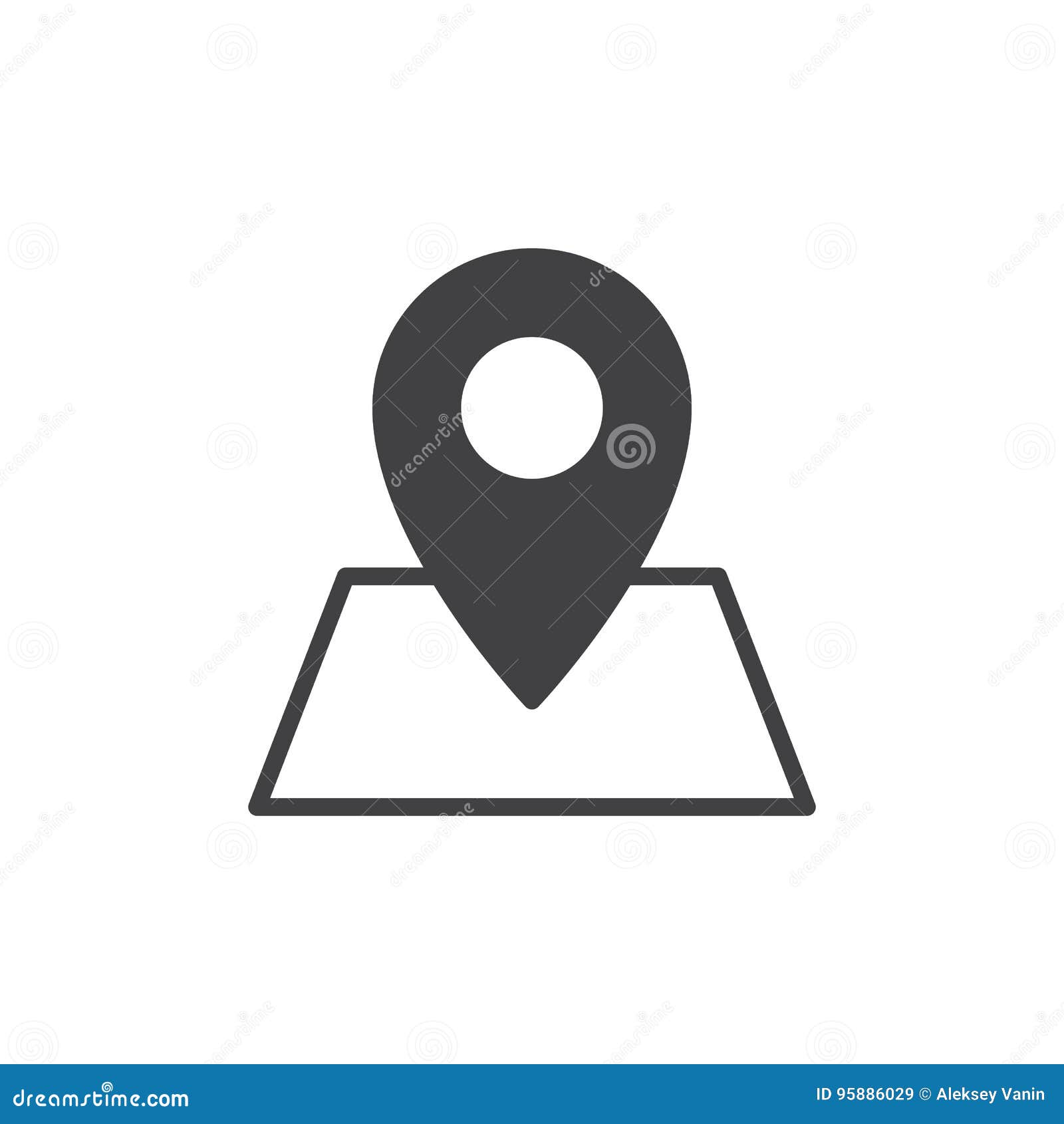 Location on Map Icon Vector, Filled Flat Sign, Solid Pictogram Isolated ...
