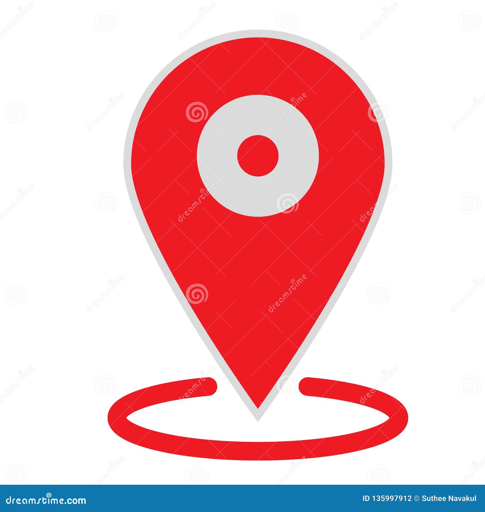 Location Map Icon on White Background. Flat Style. Location Map Icon ...