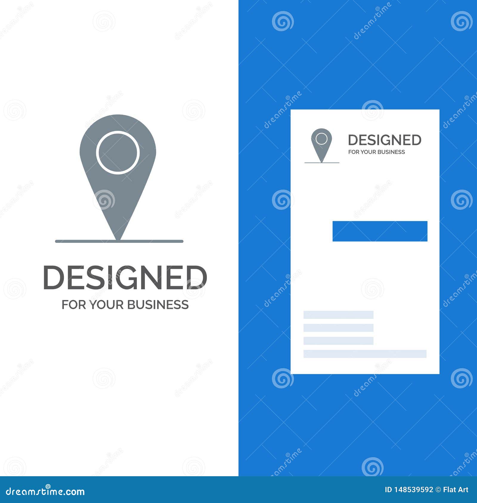 Location, Map, Interface Grey Logo Design and Business Card Template ...