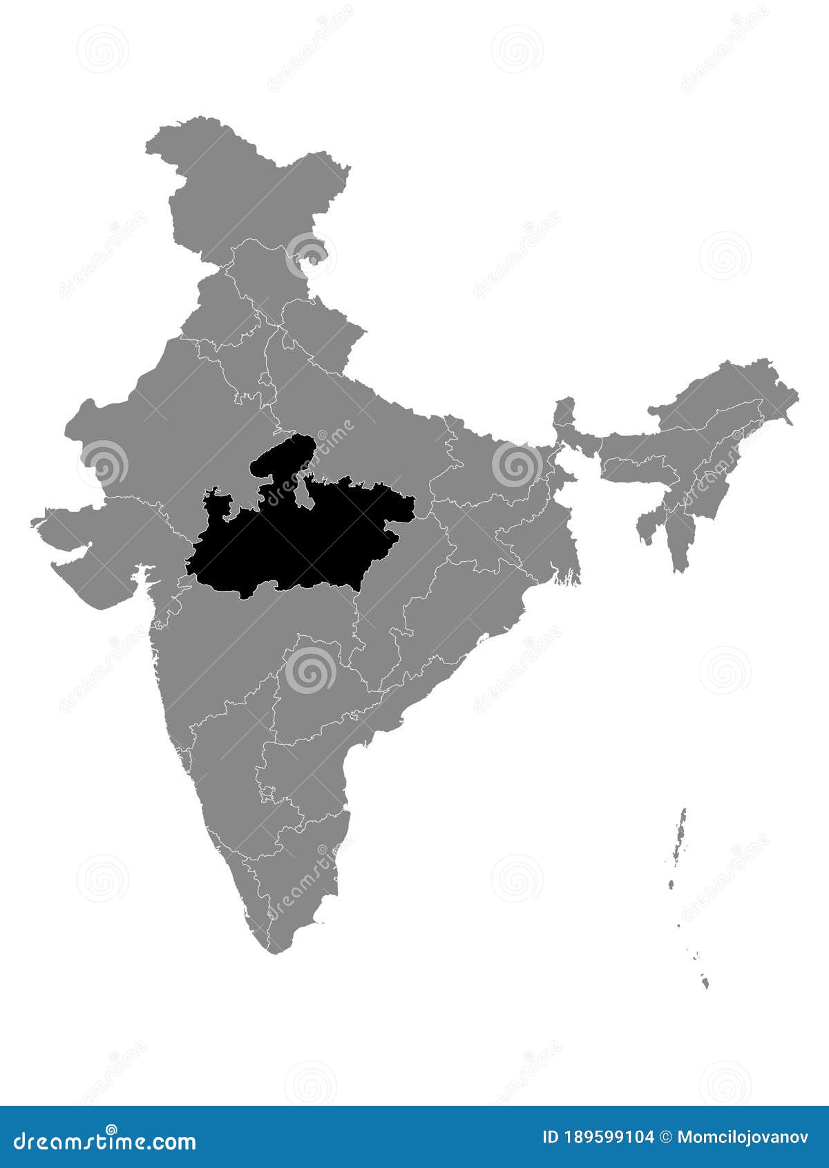 Madhya Pradesh Map. Political And Administrative Map Of Madhya Pradesh ...