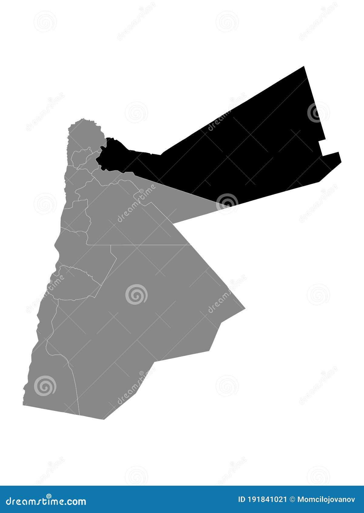 Location Map of Mafraq Governorate Stock Vector - Illustration of ...