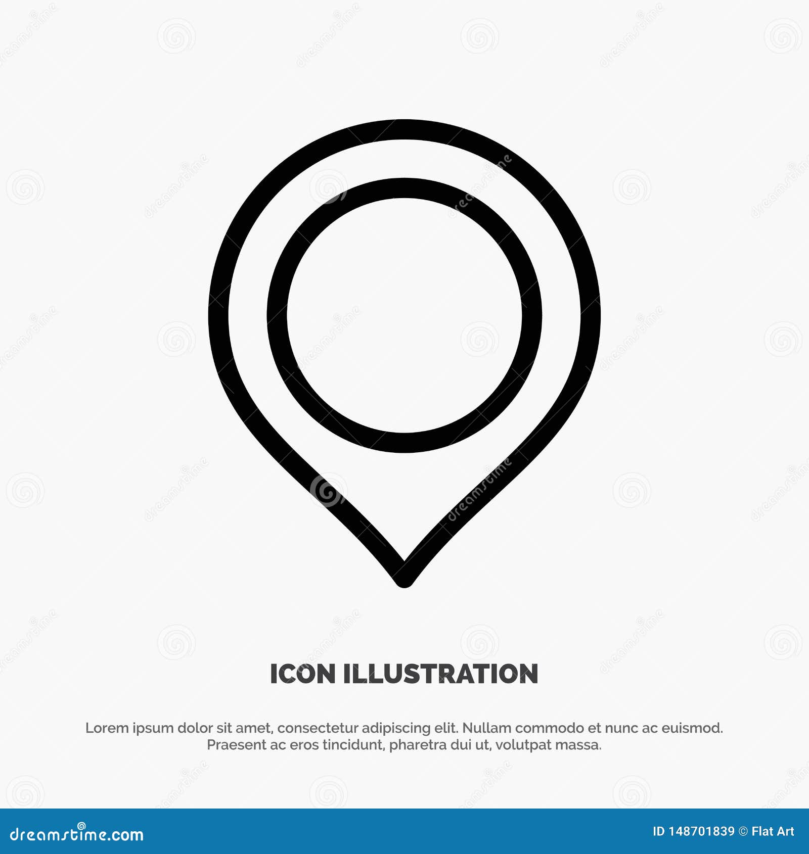 Location, Map, Marker, Mark Line Icon Vector Stock Vector ...
