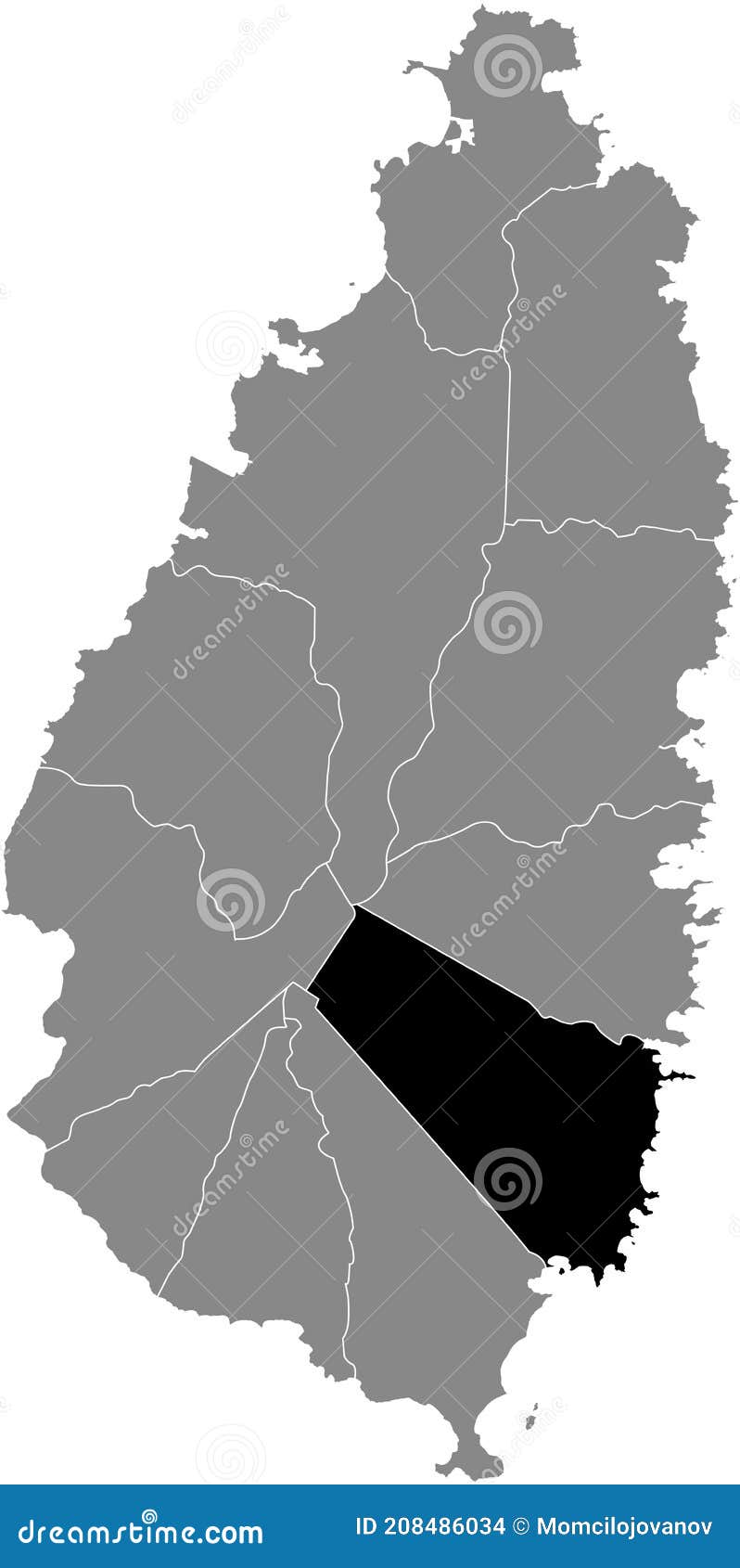 Location Map of Micoud Quarter Stock Vector - Illustration of ...