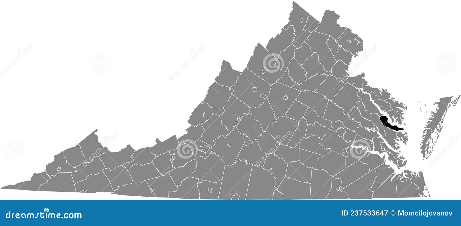 Location Map Of The Middlesex Of Virginia Usa Stock Vector Illustration Of Destinations
