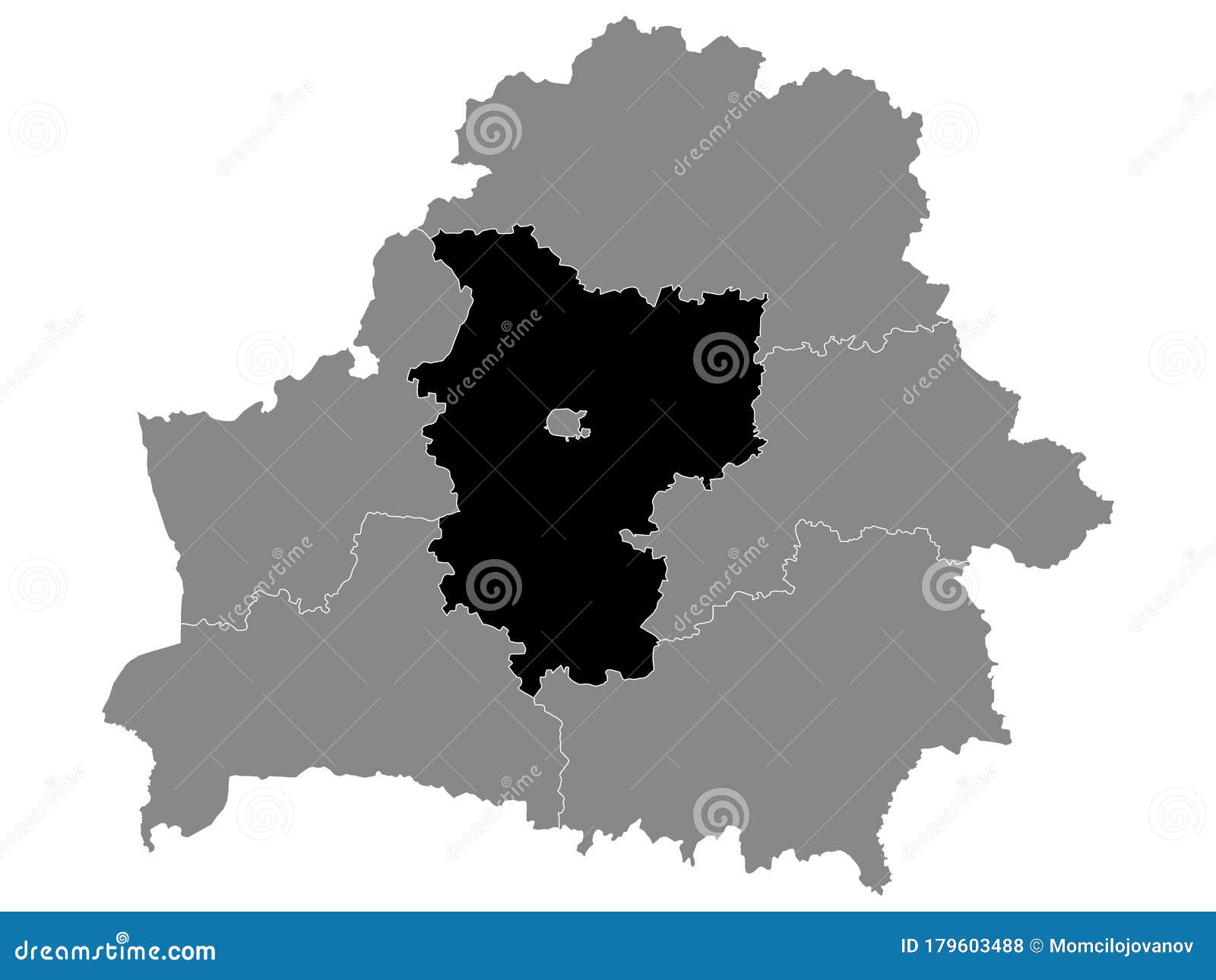 Location Map of Minsk Region Minsk Oblast Stock Vector - Illustration ...
