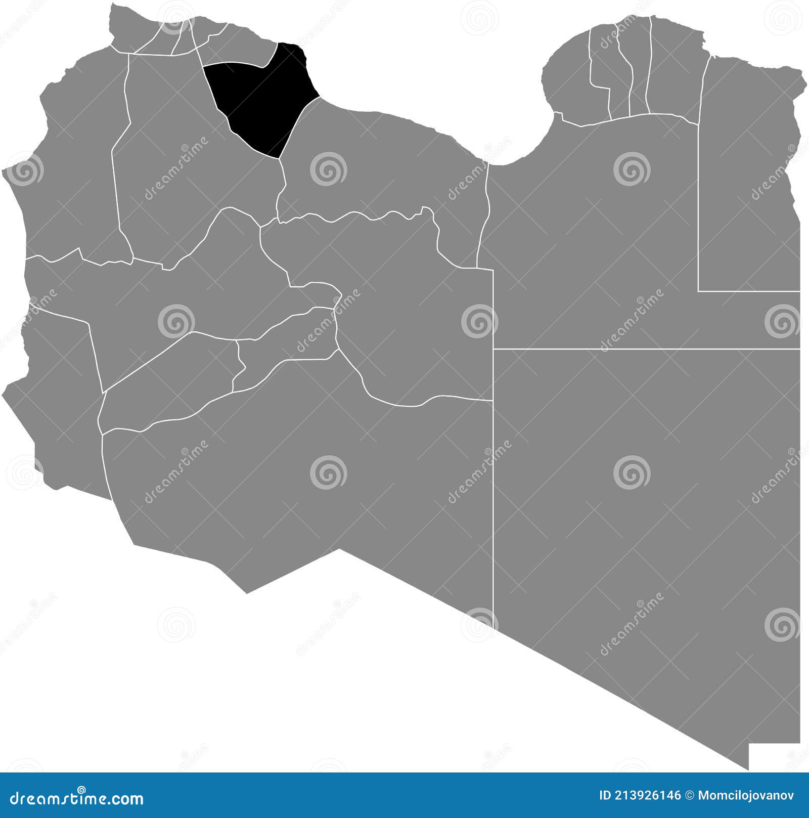 Location Map of the Misrata District of Libya Stock Vector ...