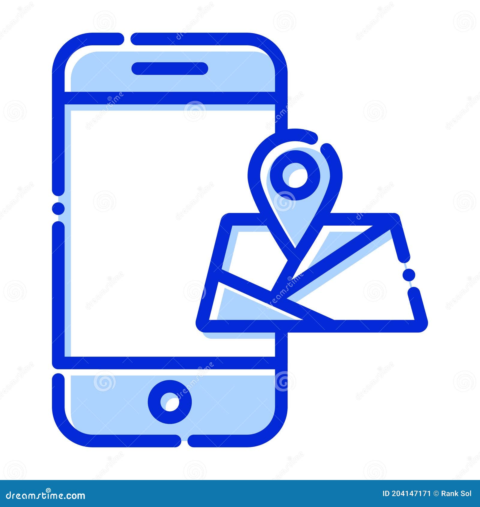 Location, Map, Mobile Location, Mobile Fully Editable Vector Icon Stock ...