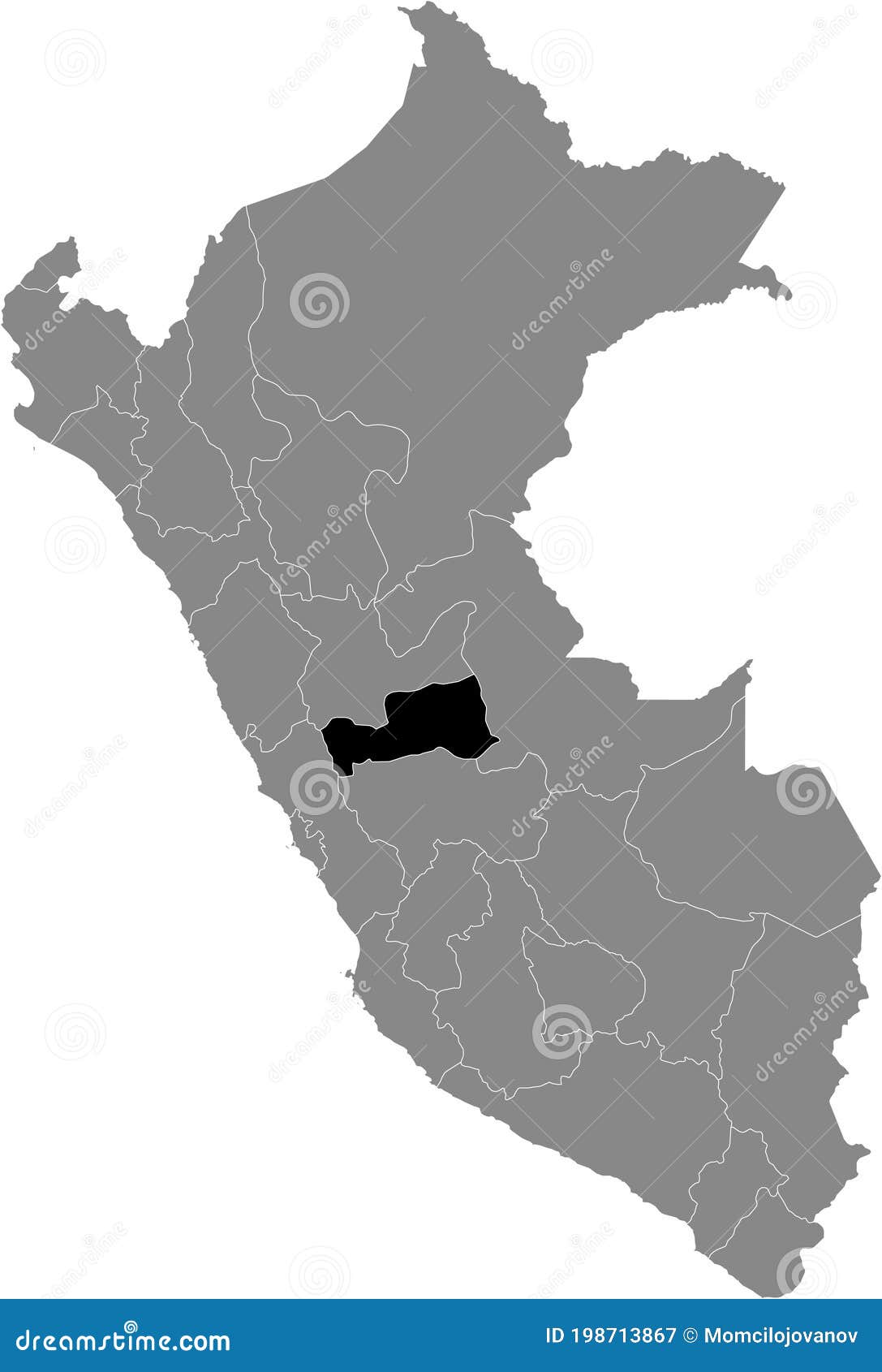 Location Map of Pasco Department Stock Vector - Illustration of ancash ...