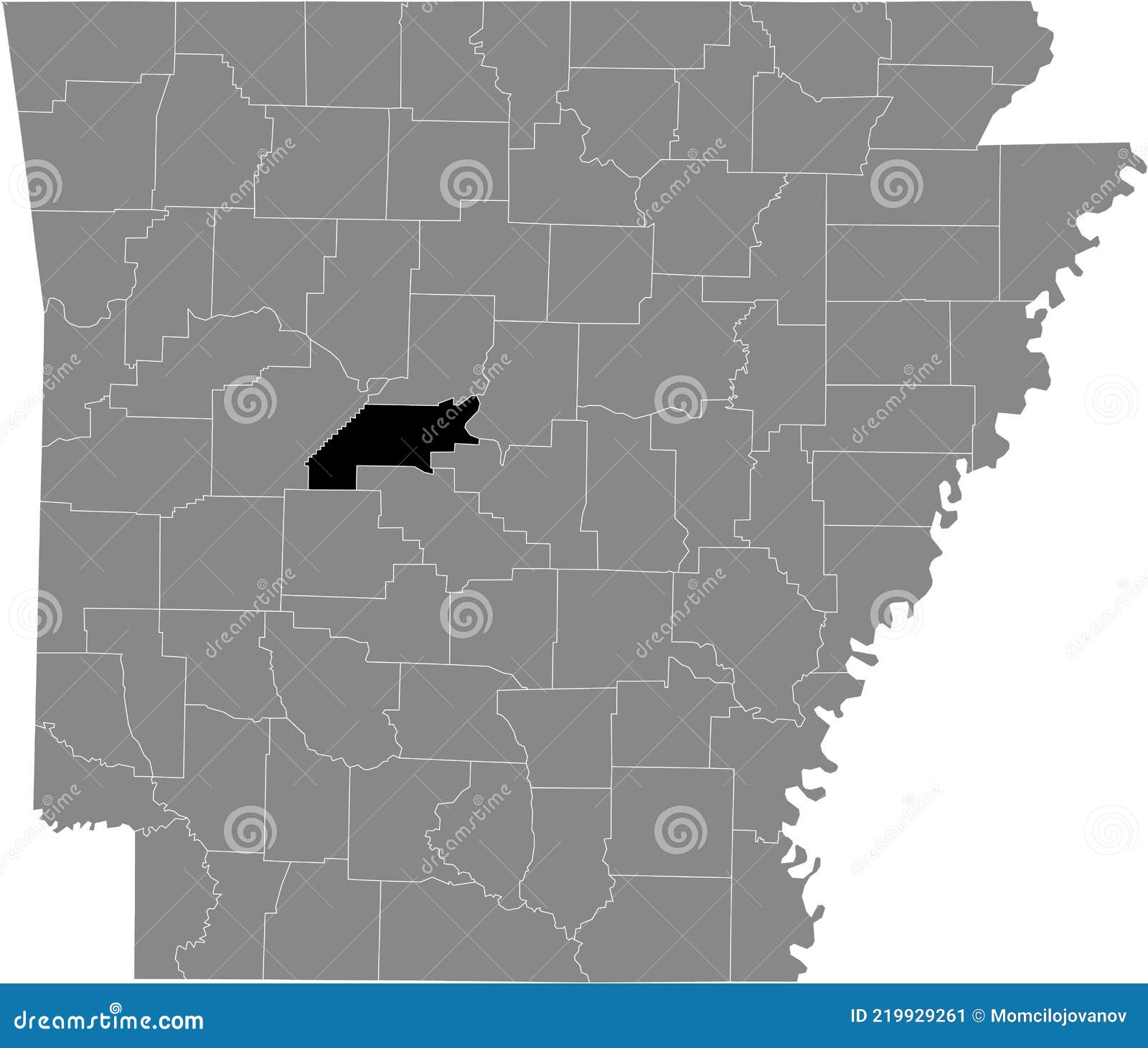 Location Map of the Perry County of Arkansas, USA Stock Vector ...