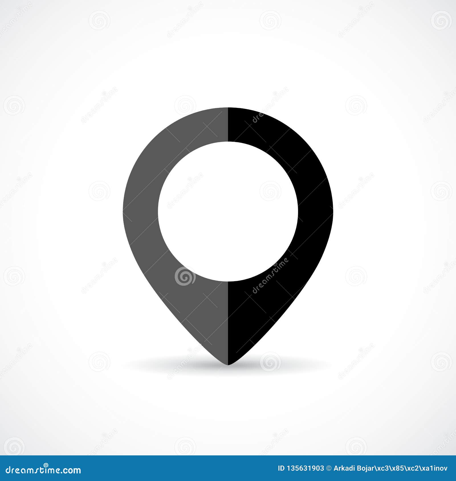 Location map pin button stock vector. Illustration of pinbutton - 135631903
