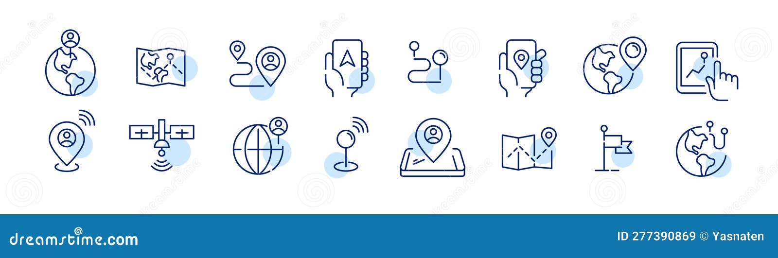 Location Map Pointer, Gps Tracker, Direction and Navigation Icons. Pixel Perfect, Editable ...