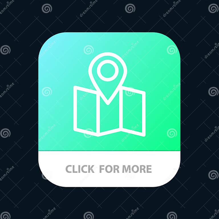 Location Map Pointer Mobile App Button Android And Ios Line Version