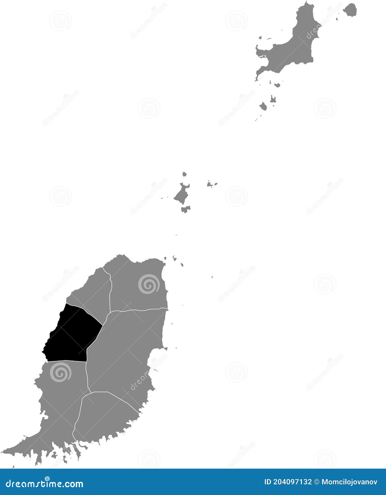 Location Map of Saint John Parish Stock Vector - Illustration of chart ...