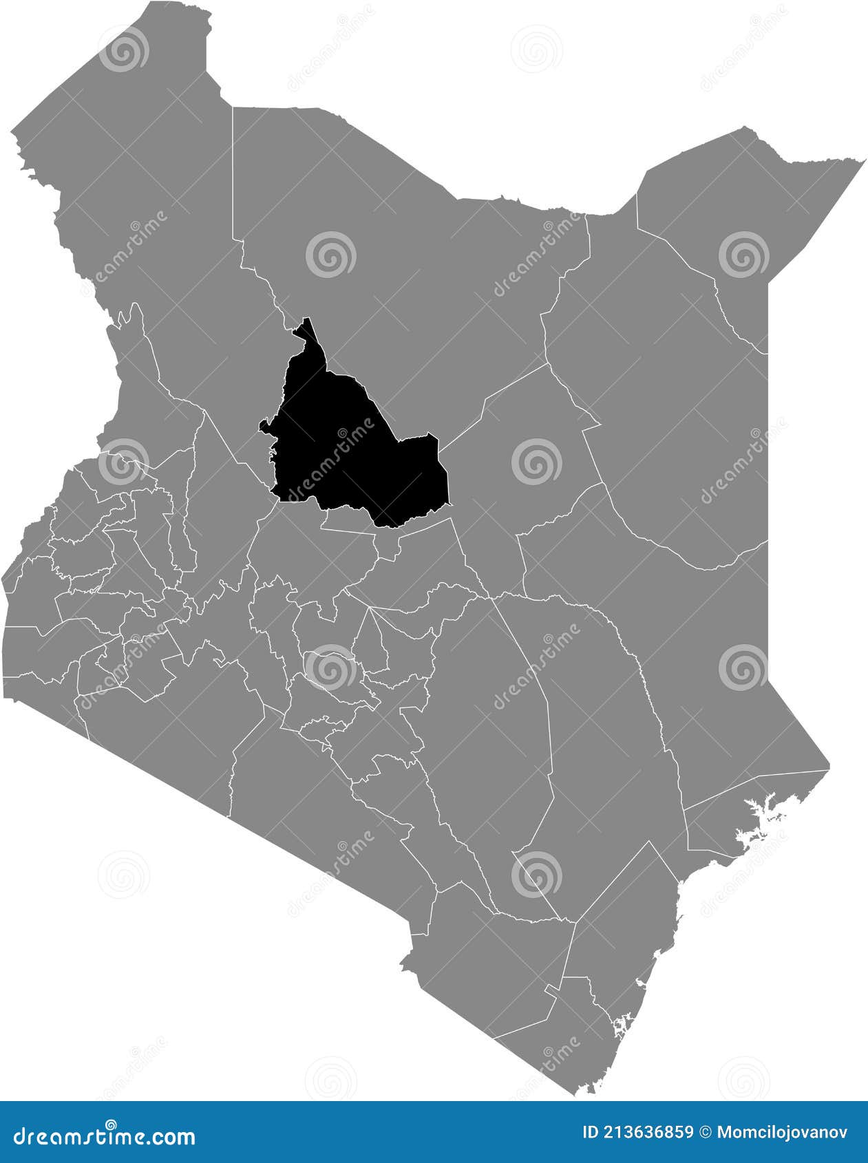 Location Map of the Samburu County of Kenya Stock Vector - Illustration ...