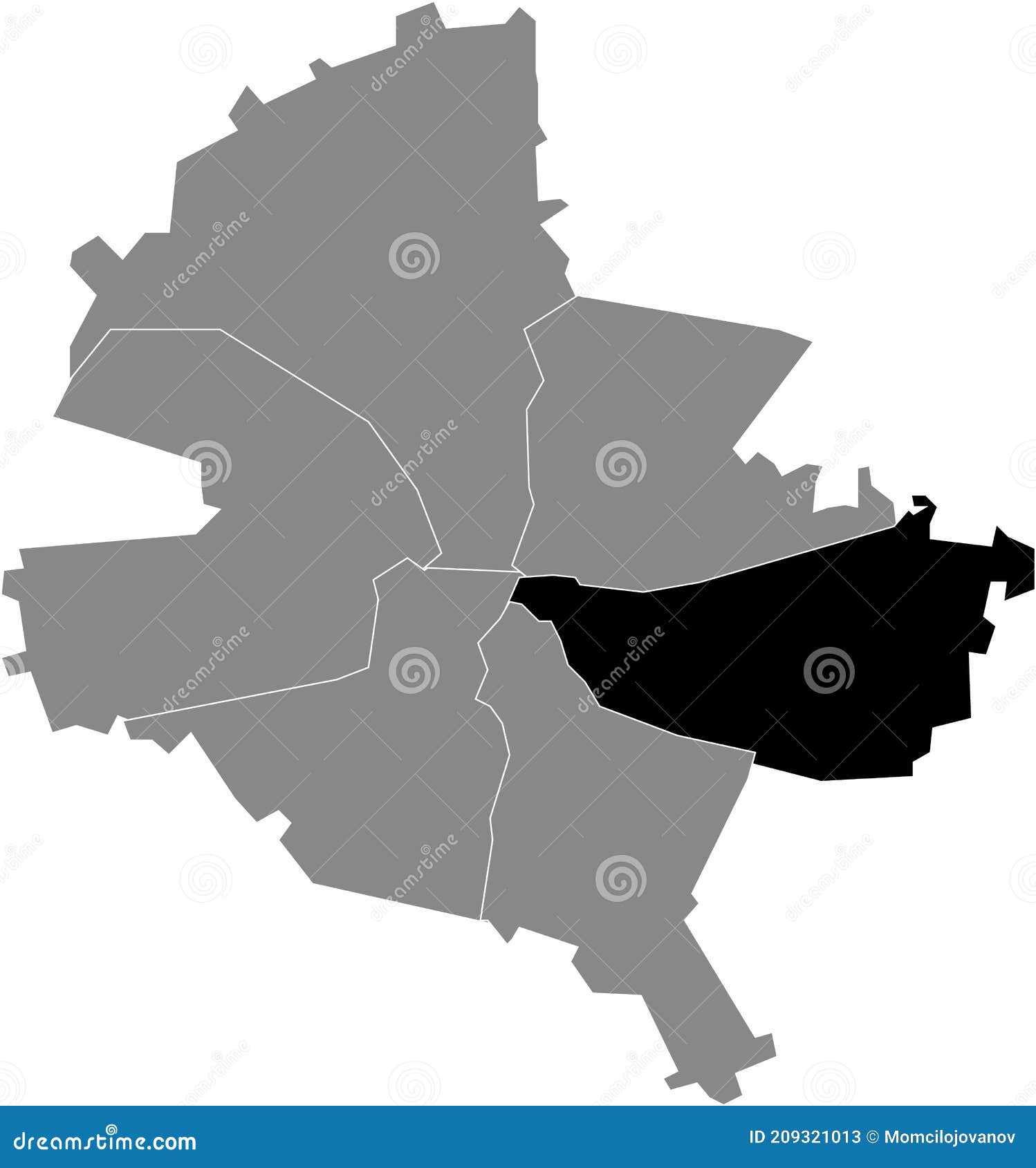 Location Map of Sector 3, Bucharest, Romania Stock Vector ...