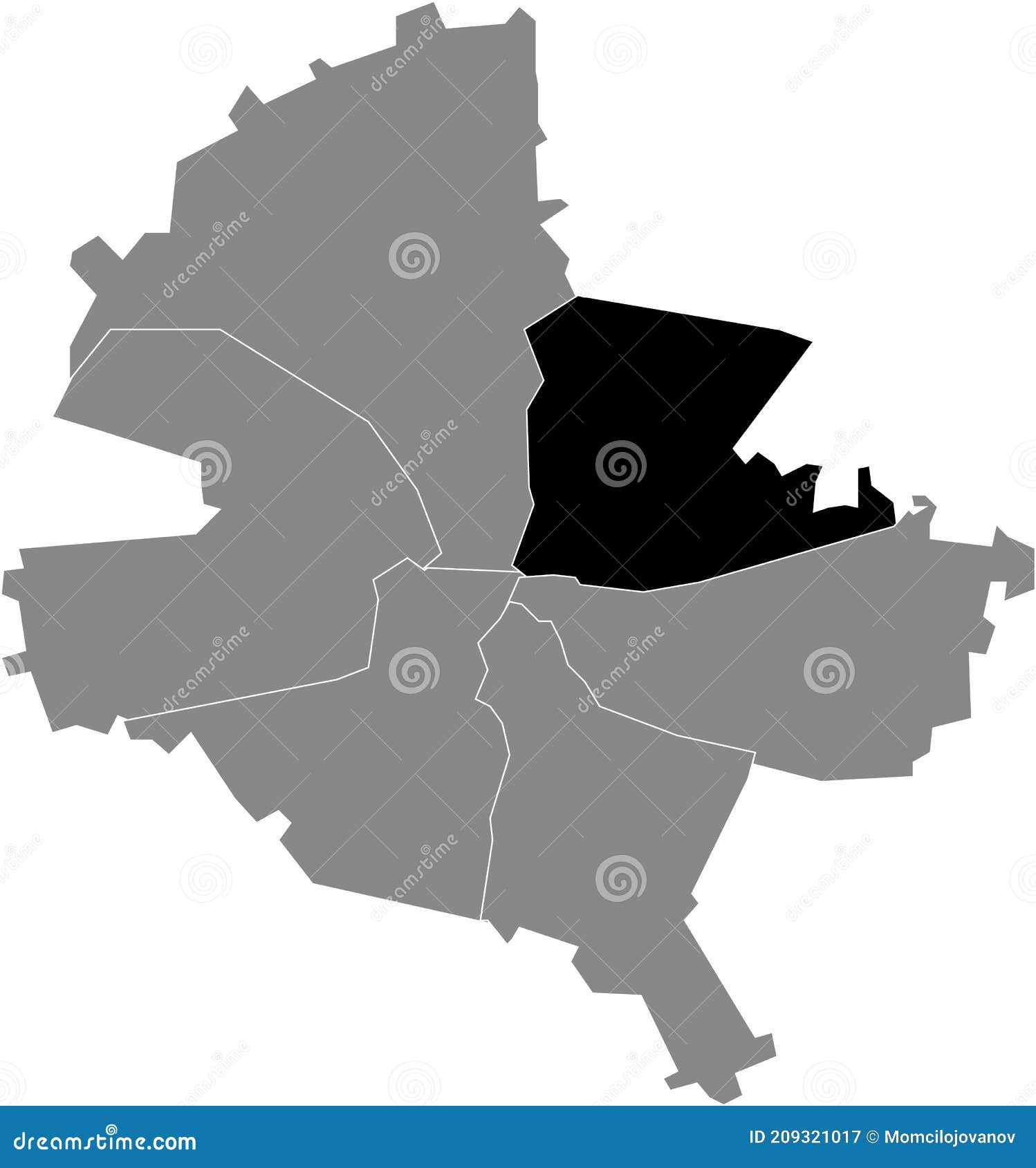 Location Map of Sector 2, Bucharest, Romania Stock Vector ...