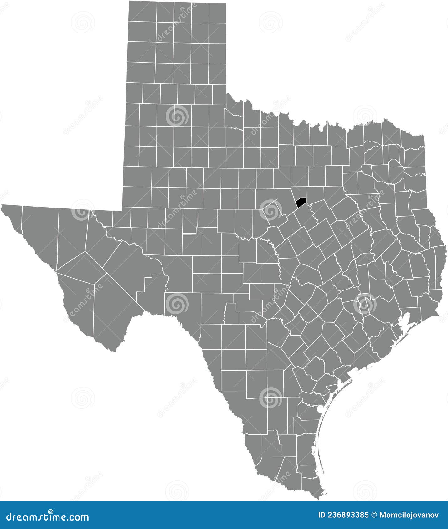 Location Map of the Somervell County of Texas, USA Stock Vector ...