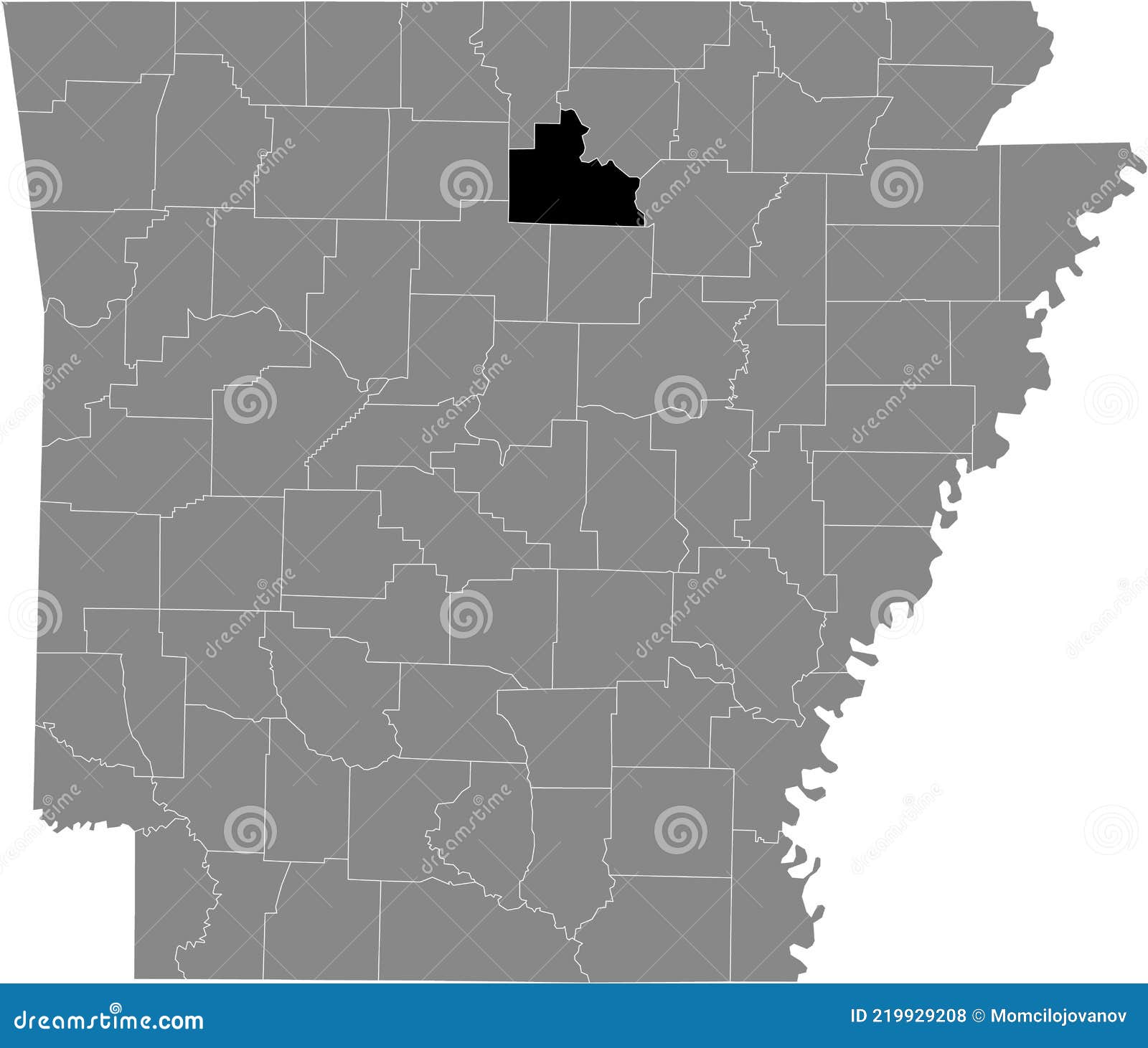 Location Map of the Stone County of Arkansas, USA Stock Vector ...