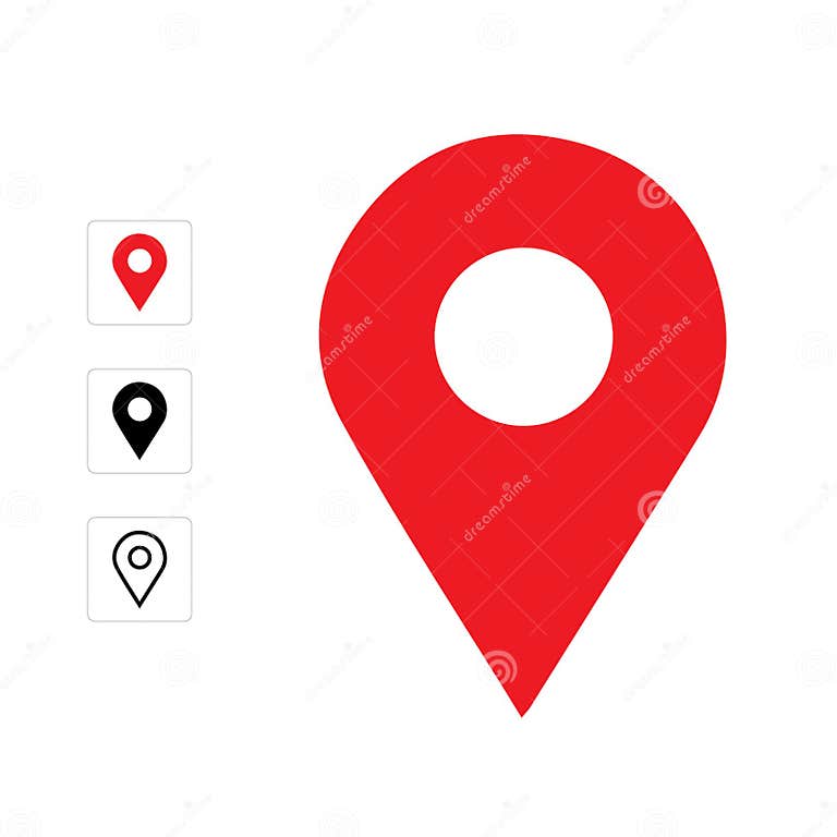 Red Marker with a White Dot on it, Location Icon Clip Art Stock Vector ...