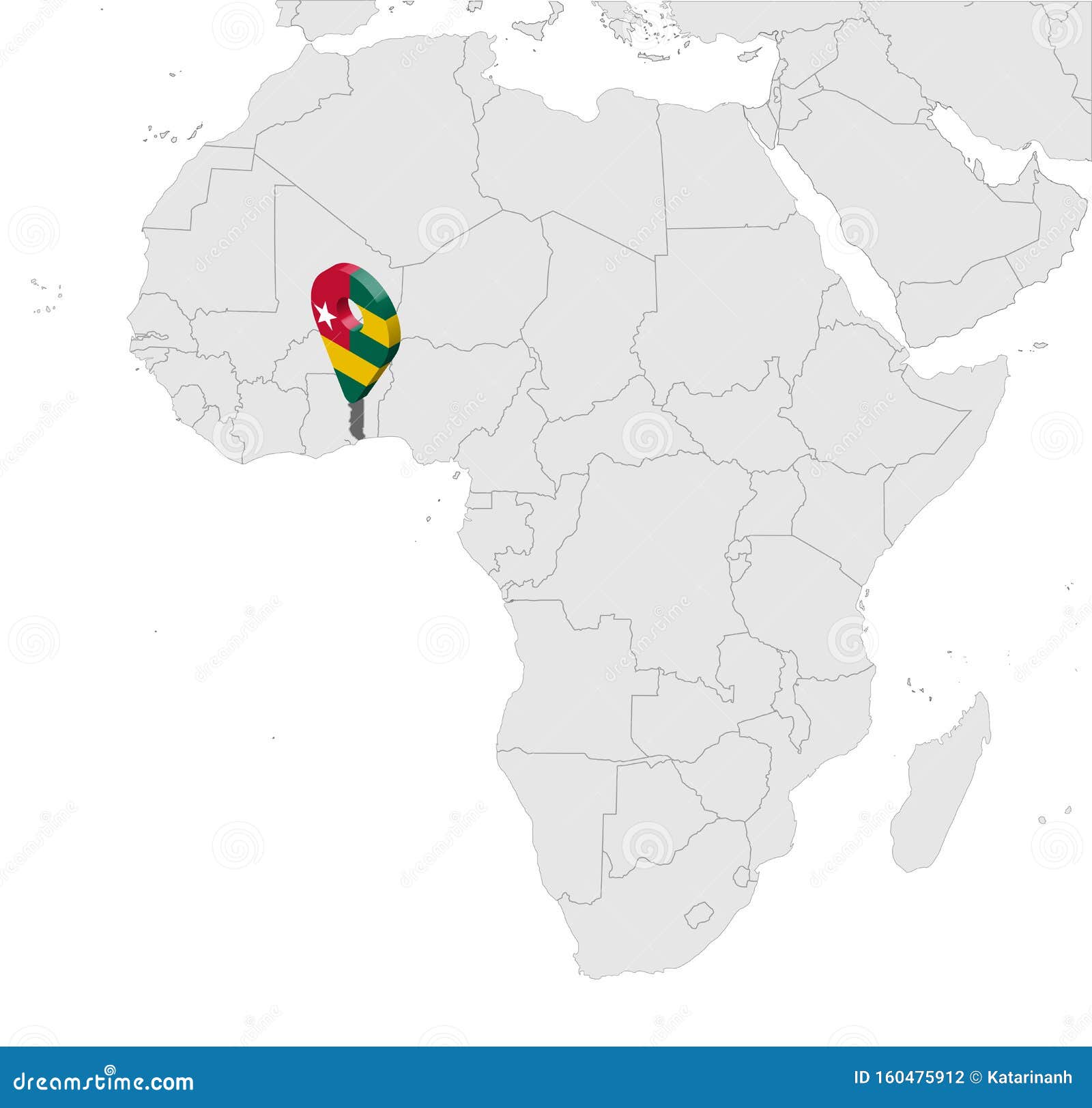 Location Map of Togo on Map Africa. 3d Togo Flag Map Marker Location ... Location Map of Togo on Map Africa. 3d Togo Flag Map Marker Location ...