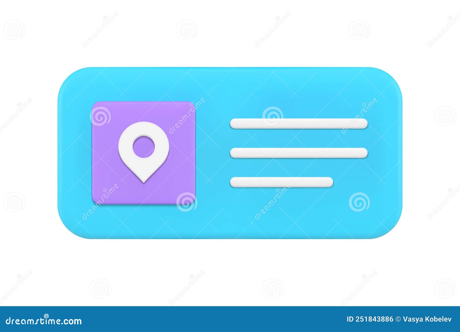Location Map User Interface Window Quick Tips Smartphone Desktop Button Menu 3d Icon Vector ...