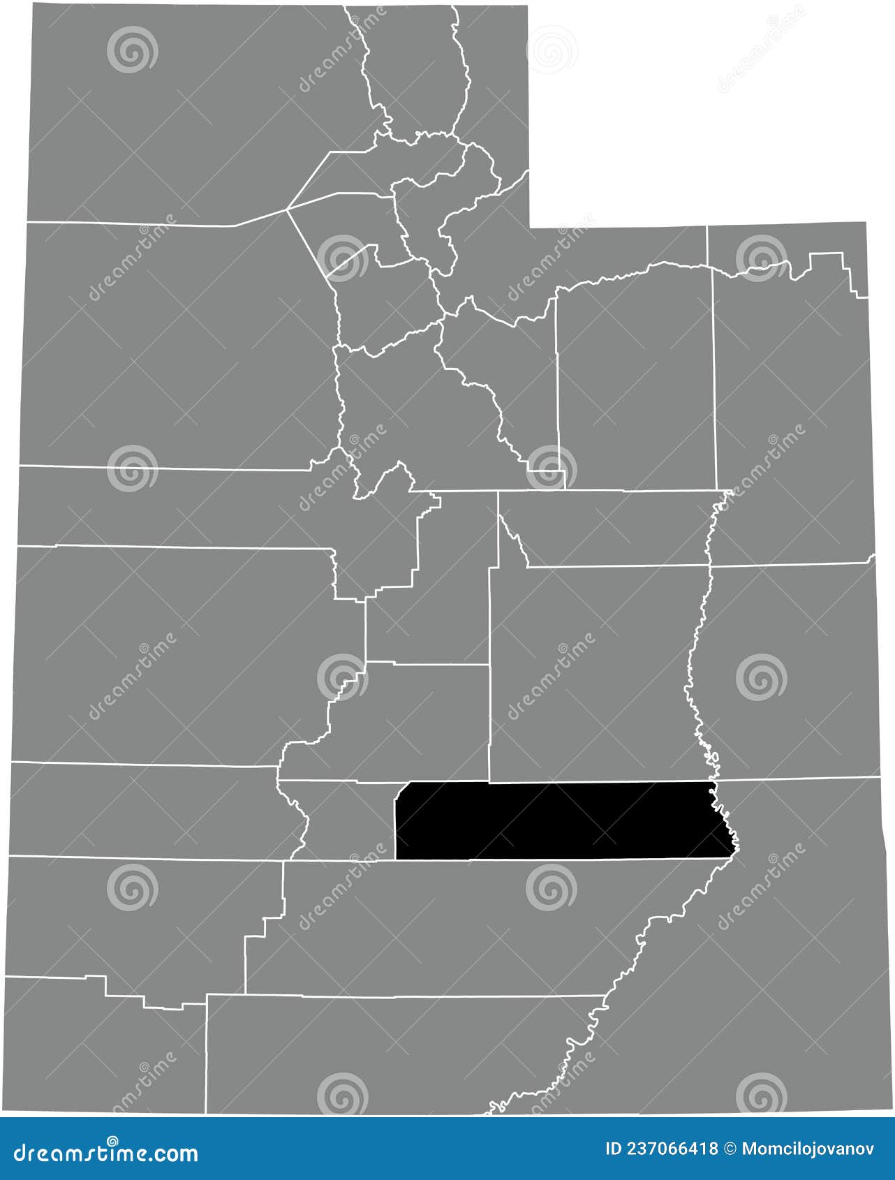 Location Map of the Wayne County of Utah, USA Stock Vector ...